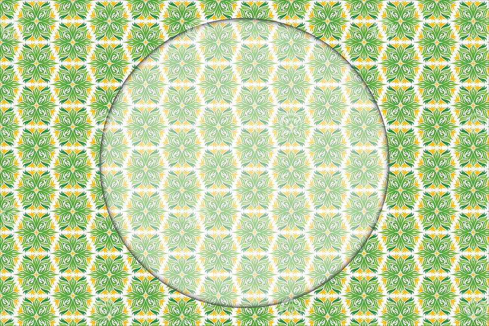 Large Circle Green Shape Pattern with Easy Shadows Stock Illustration ...
