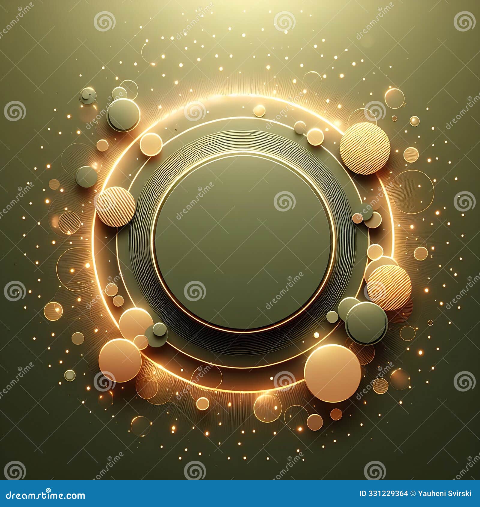 A Large Circle with Many Small Circles Surrounding it Stock ...