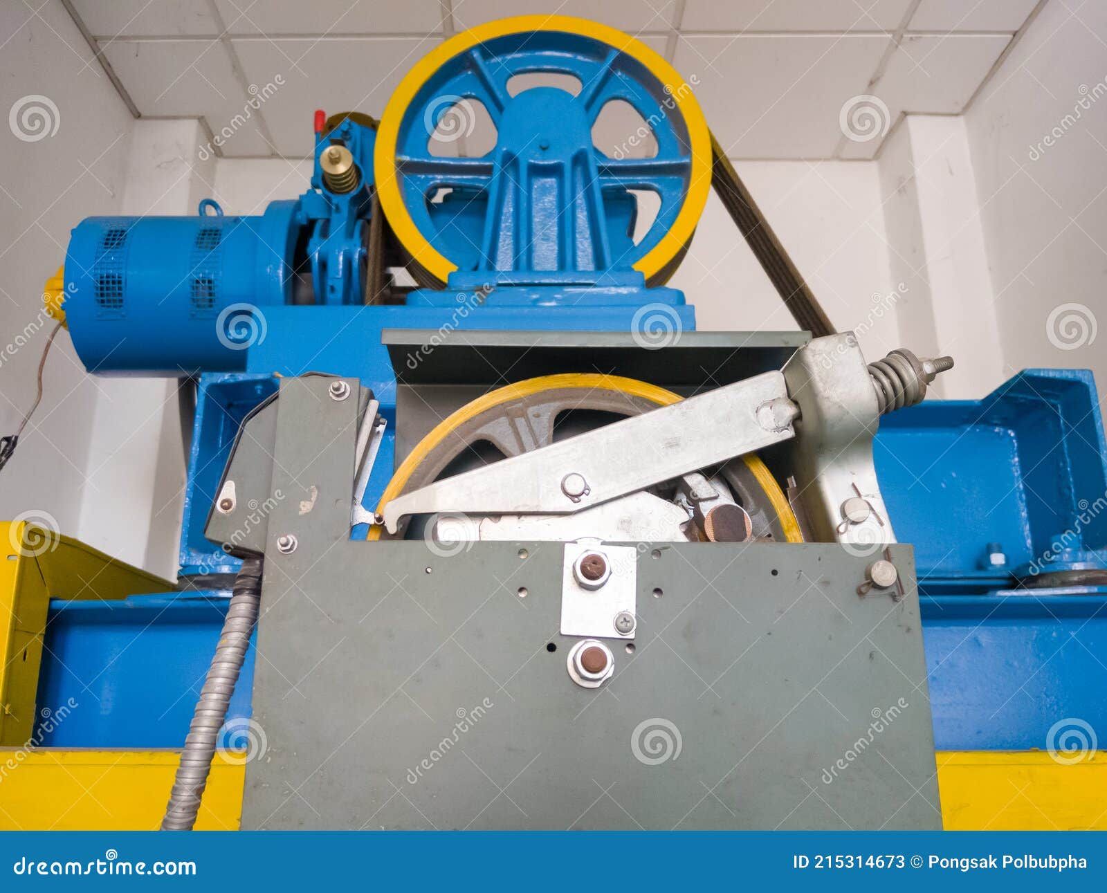 Elevator Motor In The Elevator Control Room Stock Photography ...