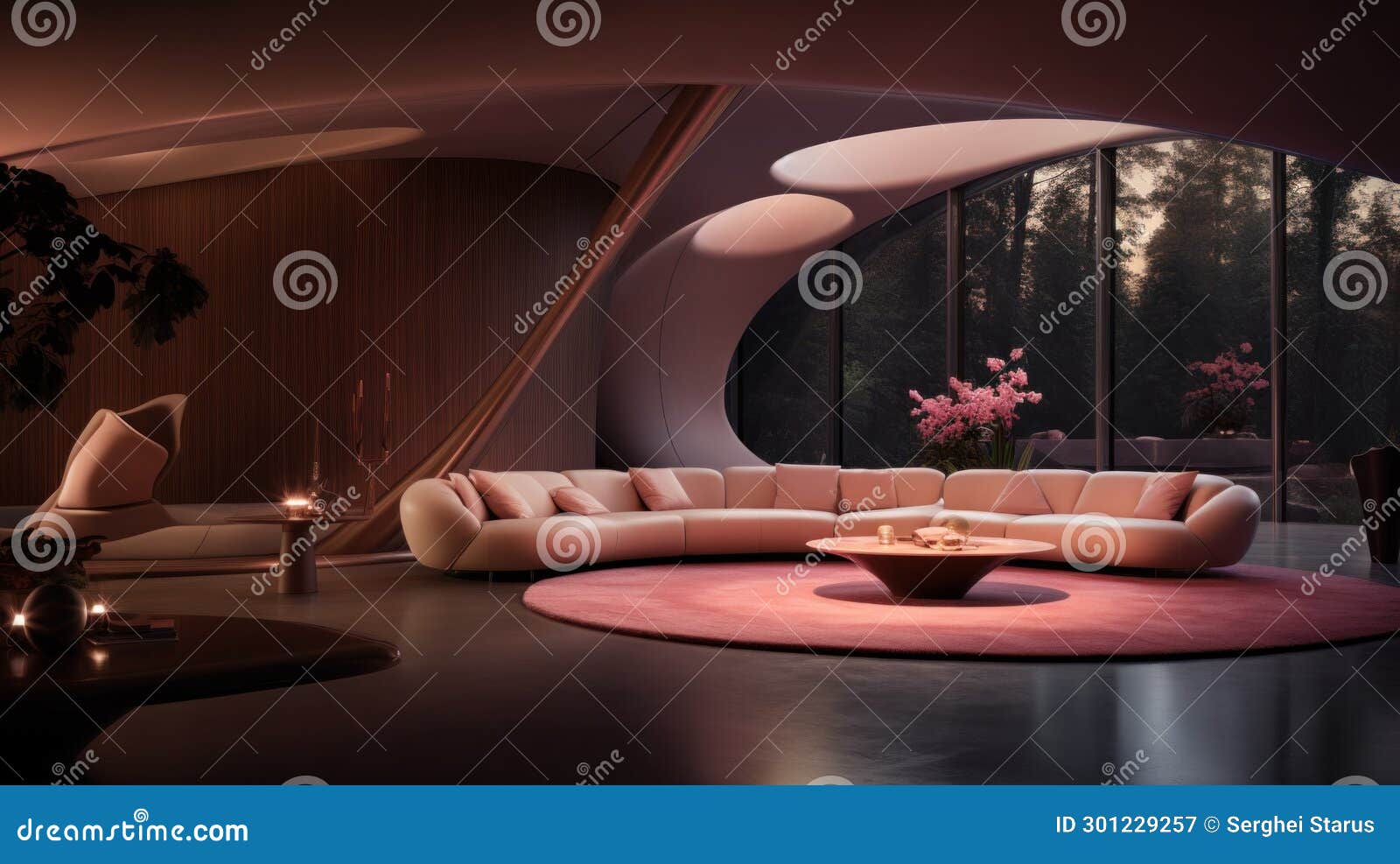 Large Circular Window In An Old Residential Building Seen From Inside ...