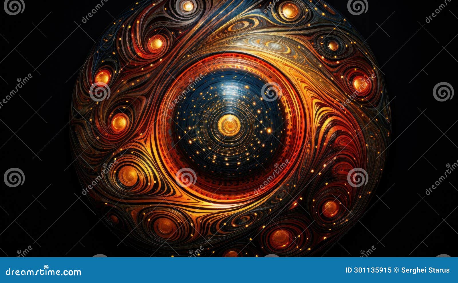 A Large Circular Object with a Lot of Swirls and Colors, AI Stock ...