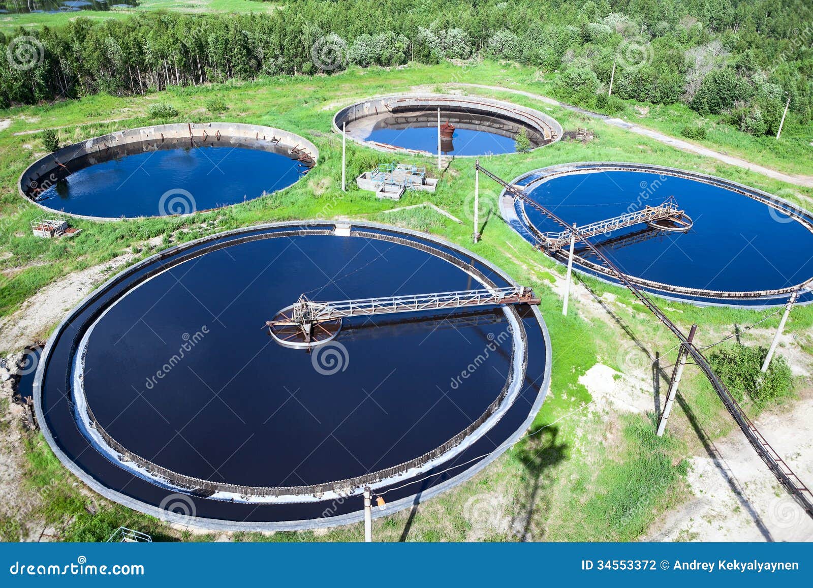 Large Circular Tanks with Mechanically Driven Scrapers Stock Photo ... Large Circular Tanks with Mechanically Driven Scrapers Stock Photo ...