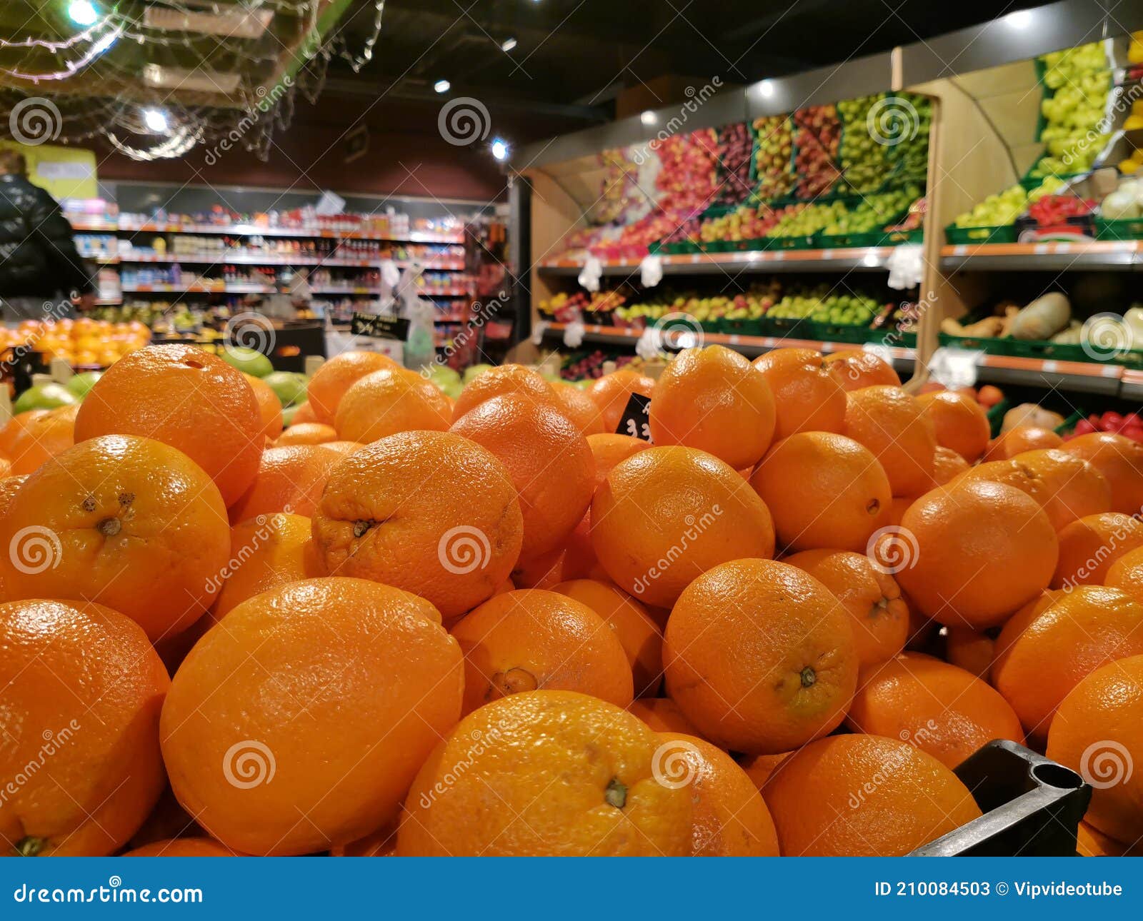 Large Citrus Oranges are on the Shelves of the Retail Chain Stock Image ...