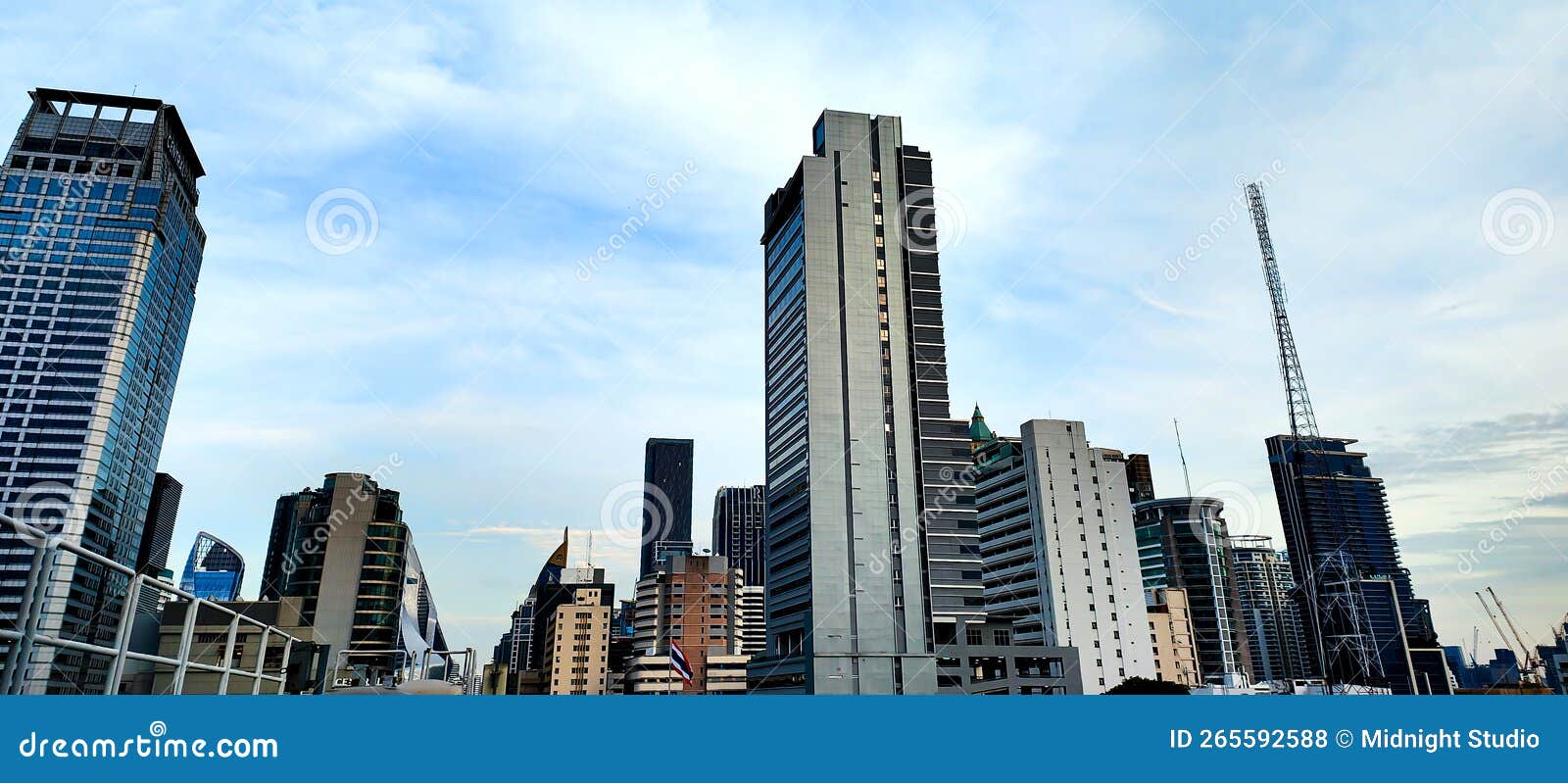 Large City Buildings with Sky. Stock Photo - Image of blue, people ...