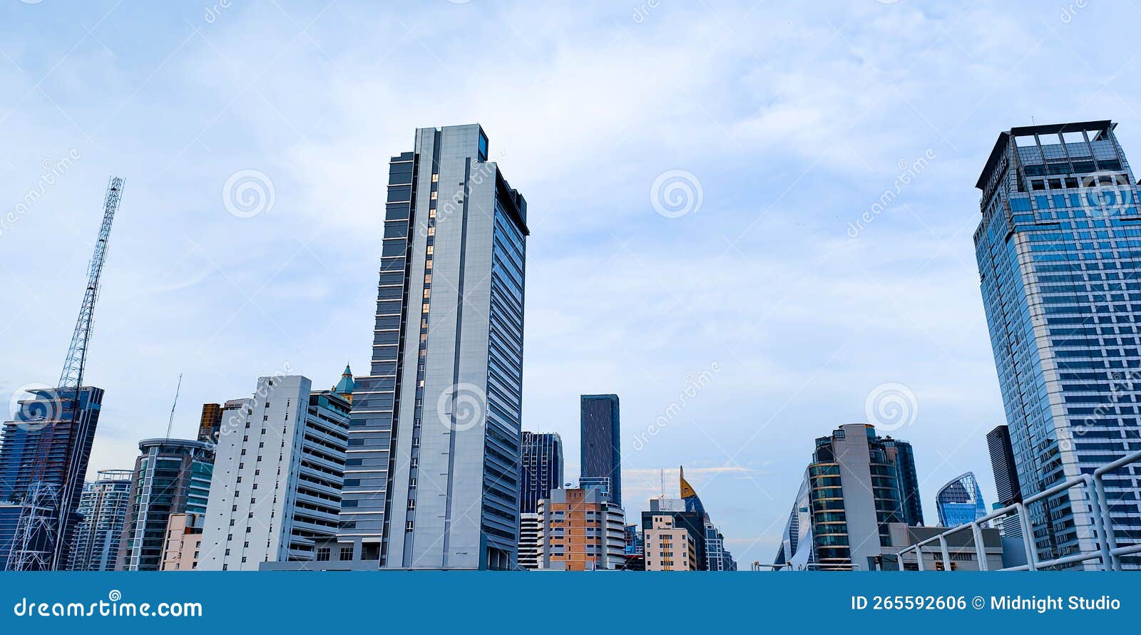 Large City Buildings with Sky. Stock Photo - Image of finance, power ...