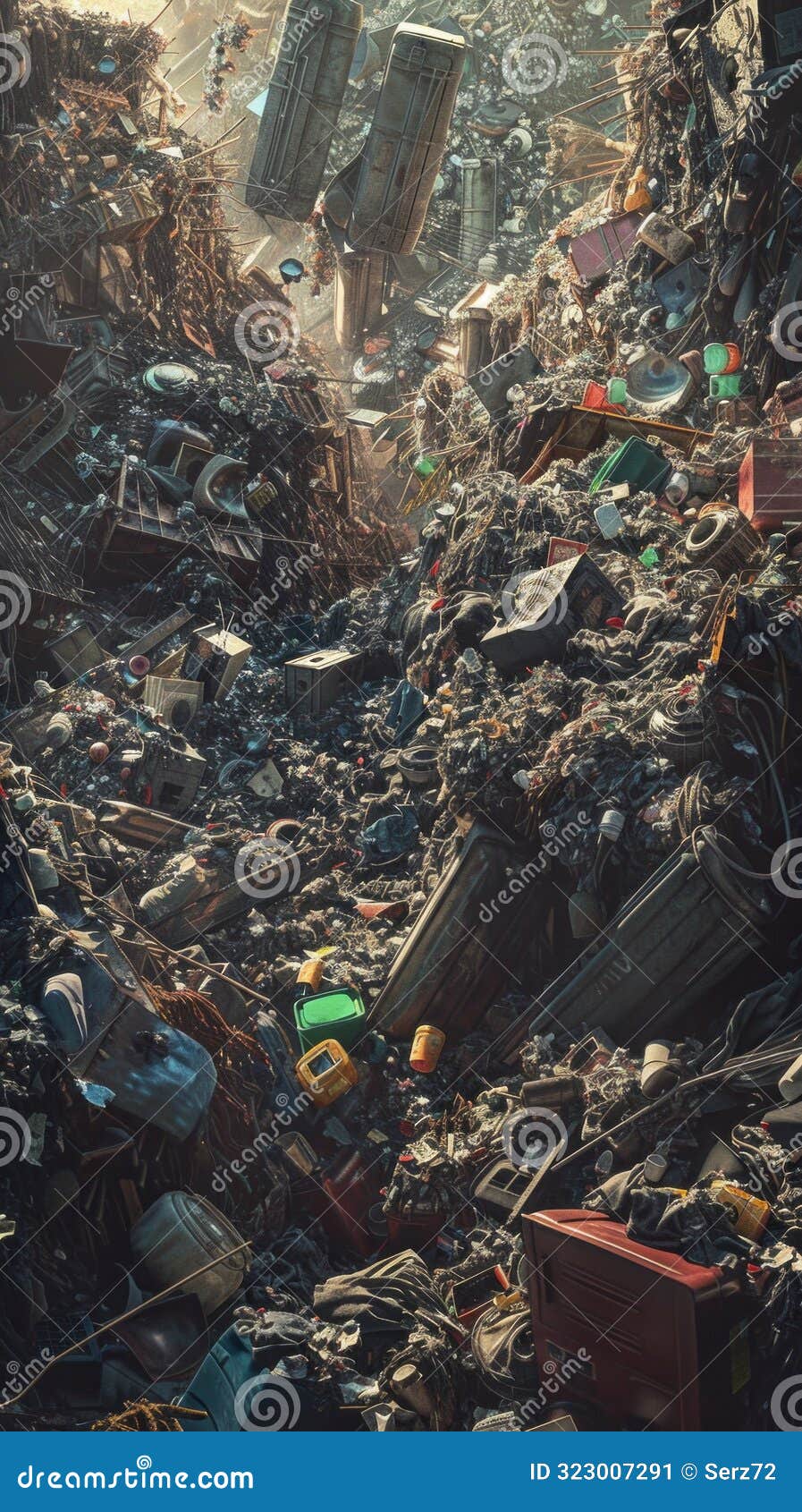 In a Large City Dump, Towering Heaps of Garbage Illustrate the Volume ...