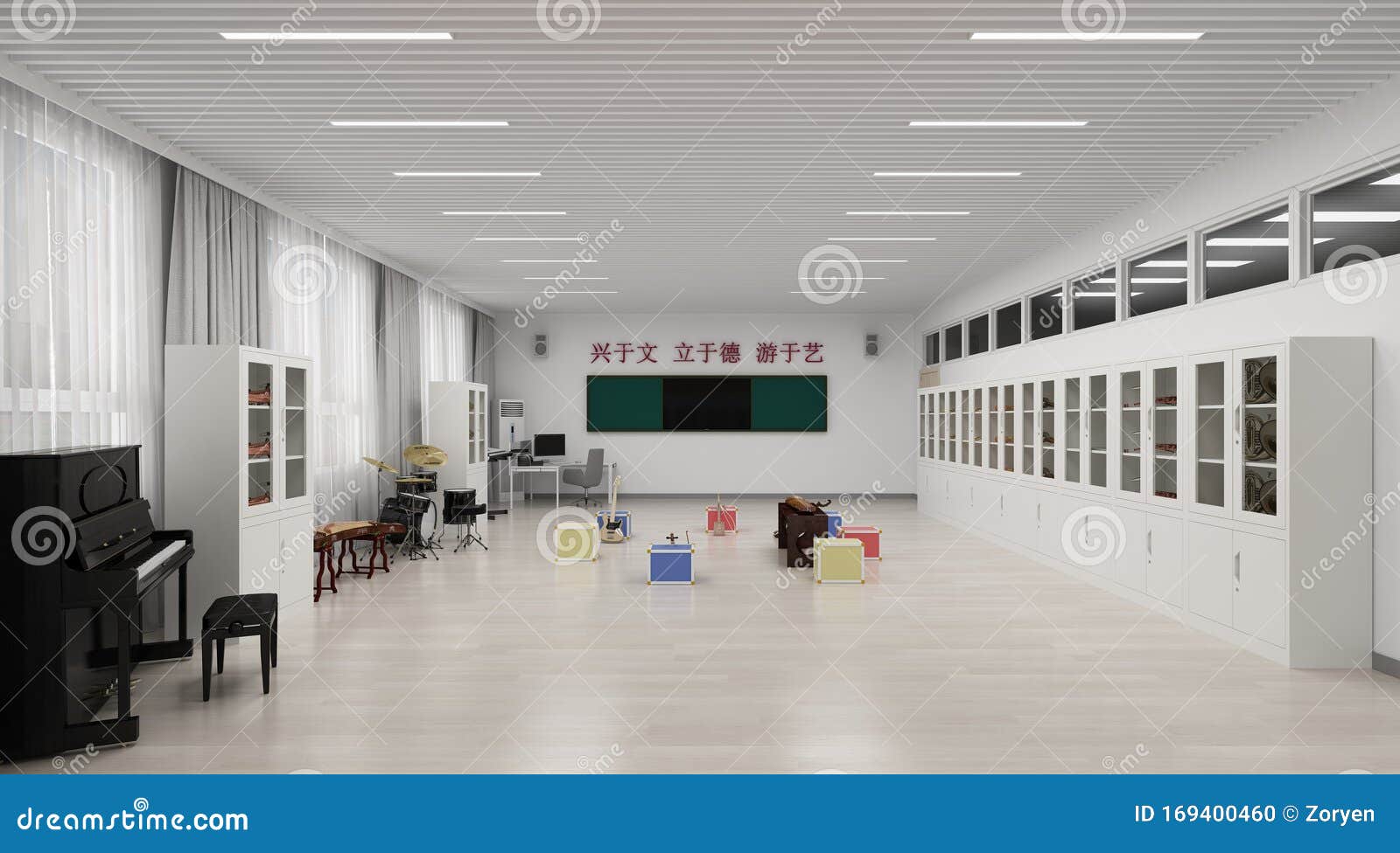 Large Classroom With Tables Stock Image | CartoonDealer.com #26707645