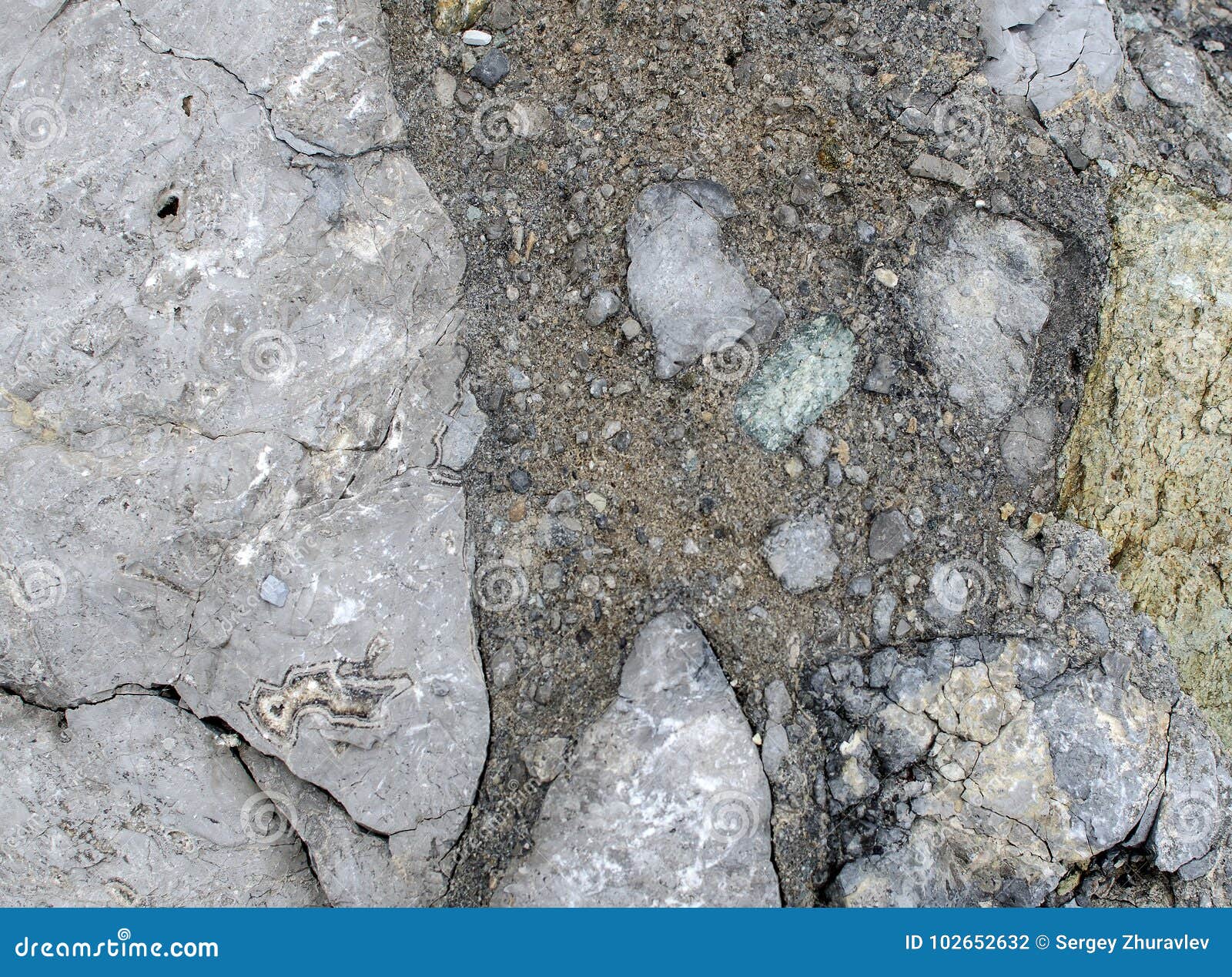 Large Clastic Texture of the Breccia. Stock Photo - Image of limestone ...