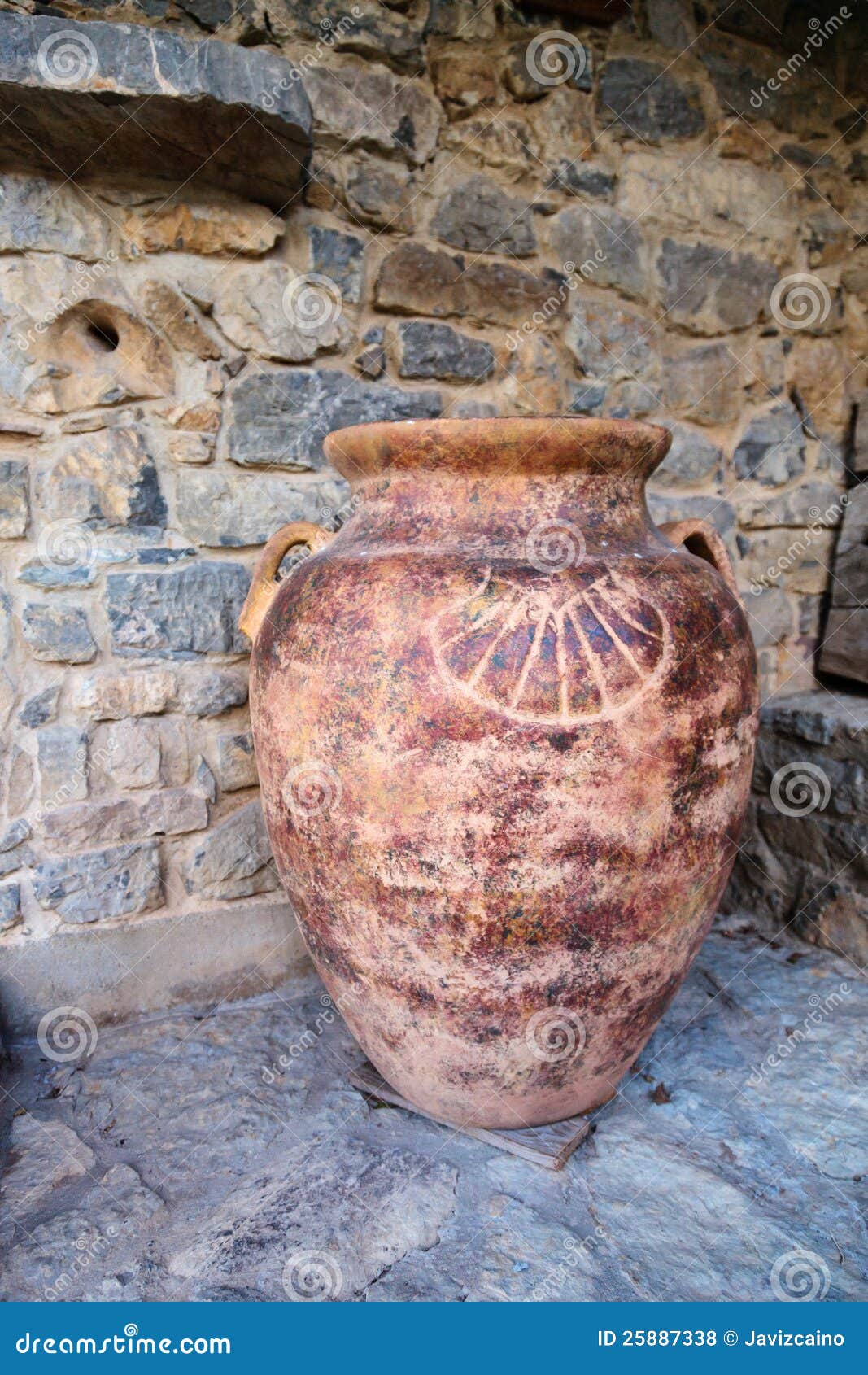 Large clay jar stock photo. Image of ornament, ancient - 25887338