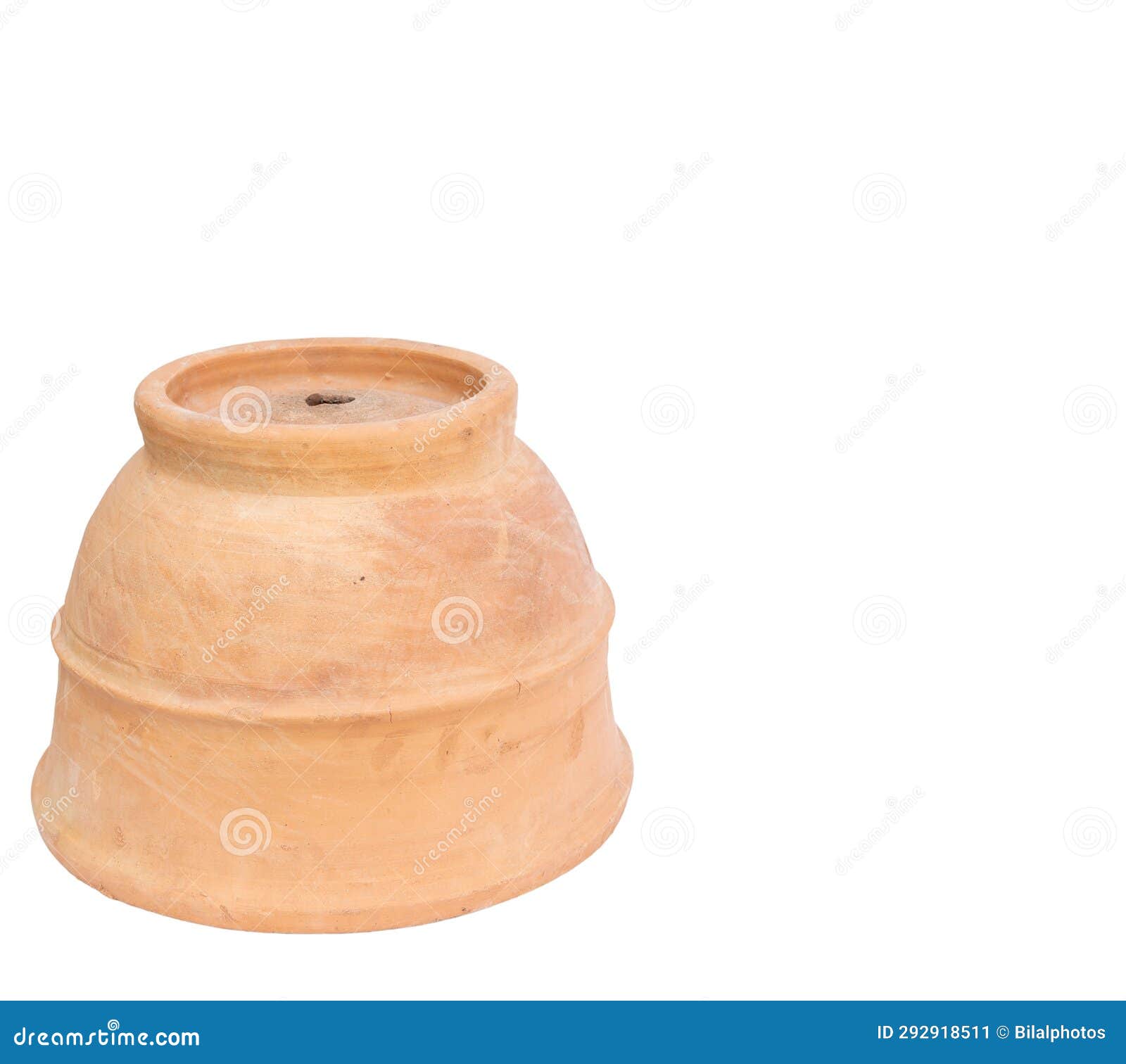 Large Clay Pot Upside Down Isolated on White Background Stock ...