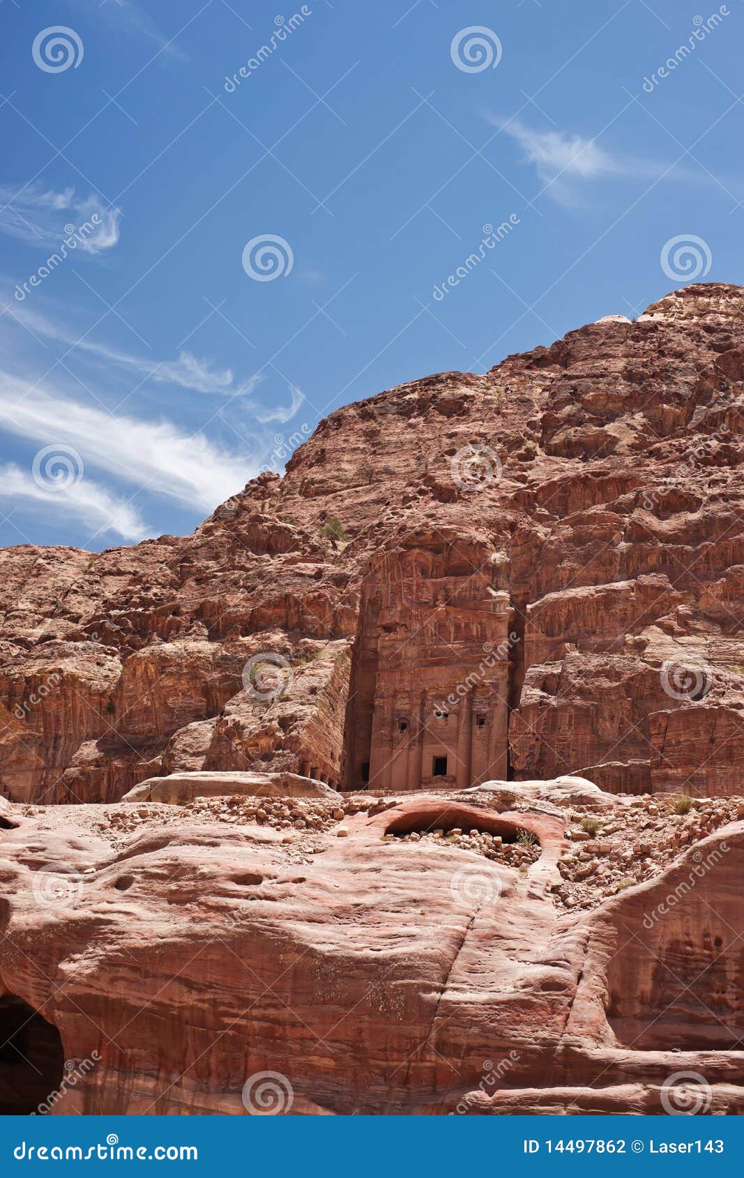 The large cliff side tomb stock photo. Image of archaeology - 14497862