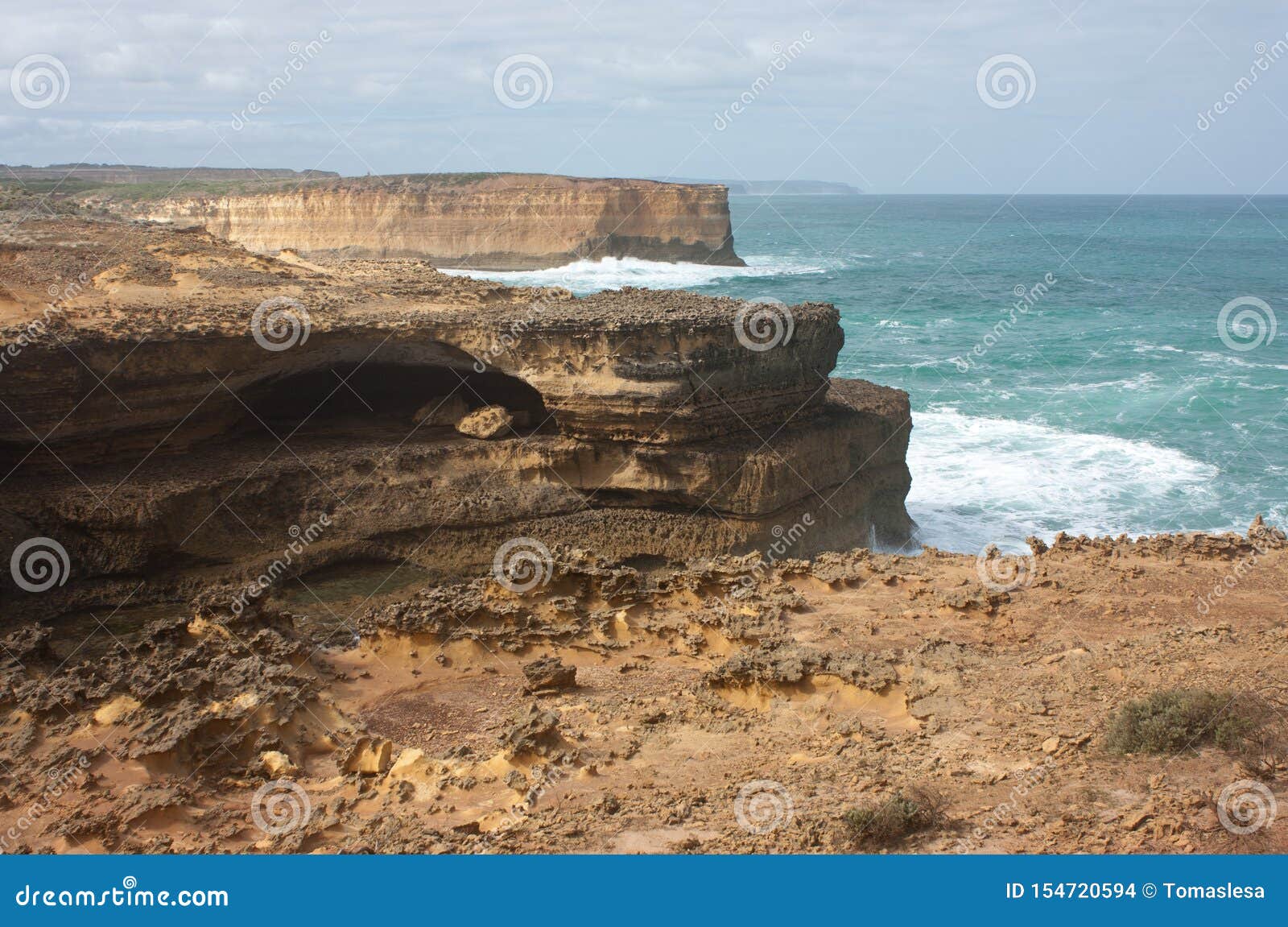 Large Cliffs and Rocks at the Great Ocean Road in Australia Stock Photo ...