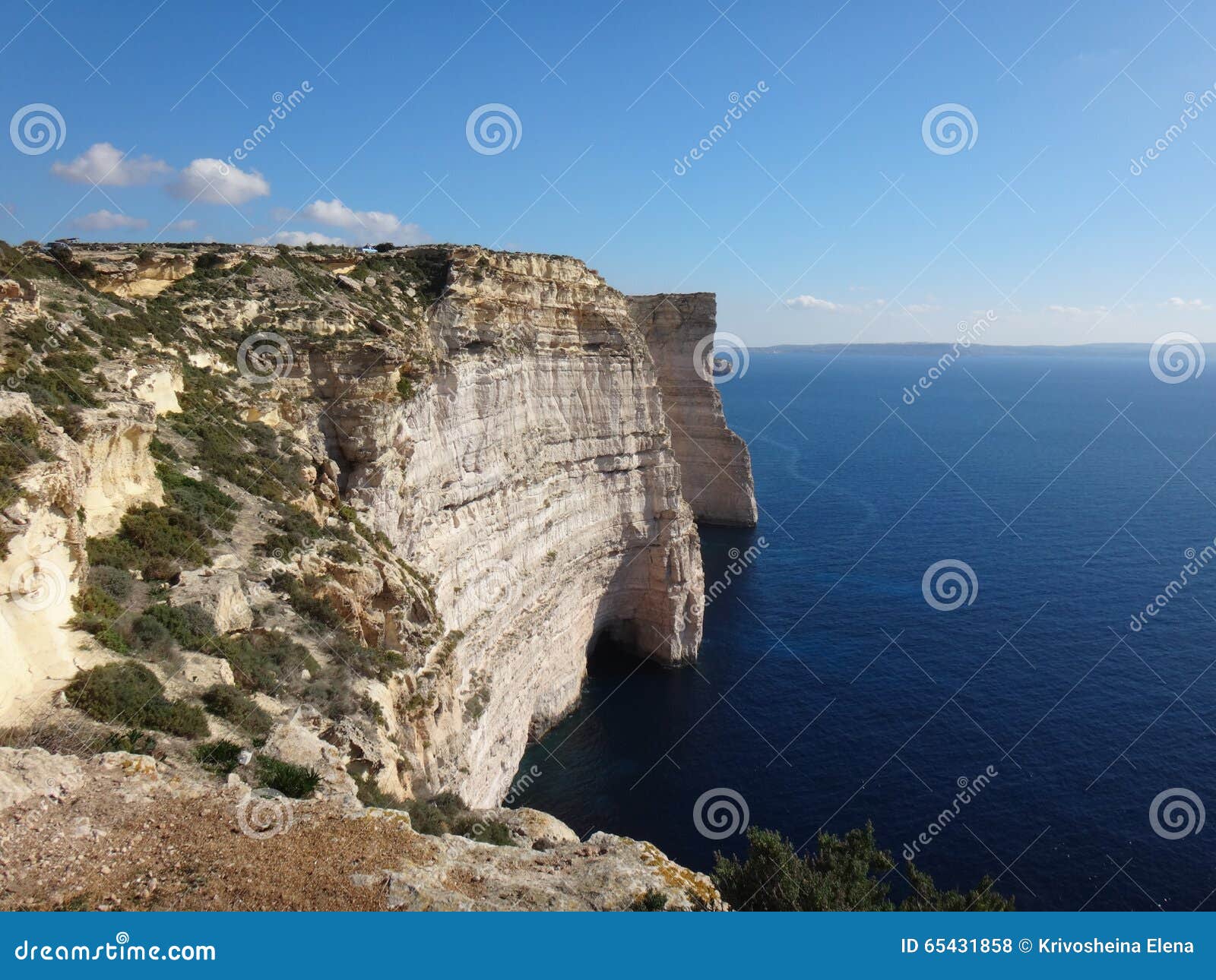 Large cliffs and sea stock photo. Image of hope, summer - 65431858