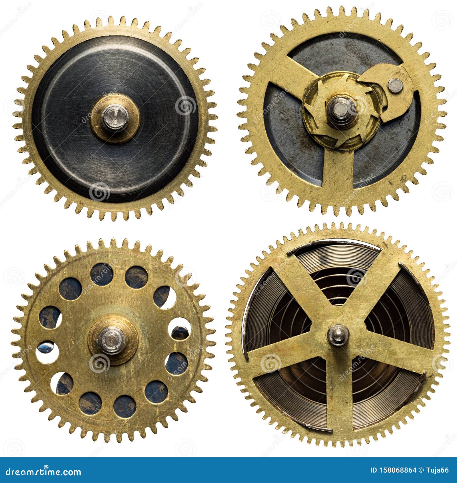 Clockwork gear isolated stock photo. Image of detail - 158068864