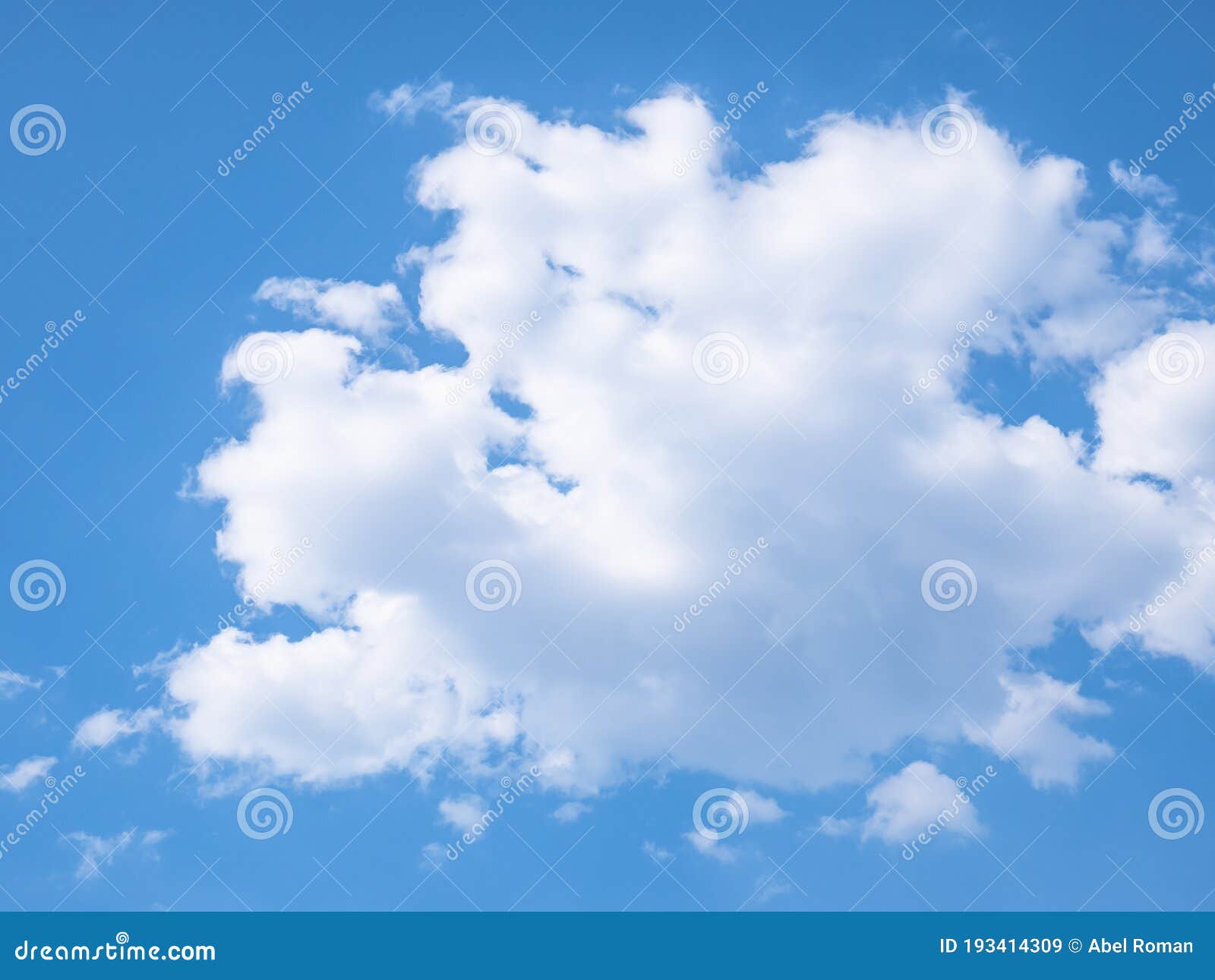 Large Cloud Formed in the Sky Surrounded by Diffuse Clouds Stock Image ...