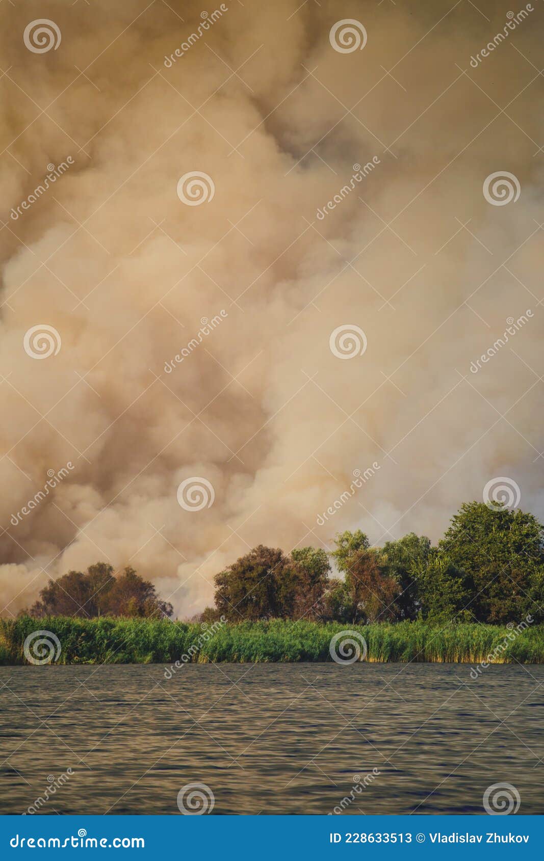Large Clouds of Smoke, Fire in Nature Stock Image - Image of broken ...