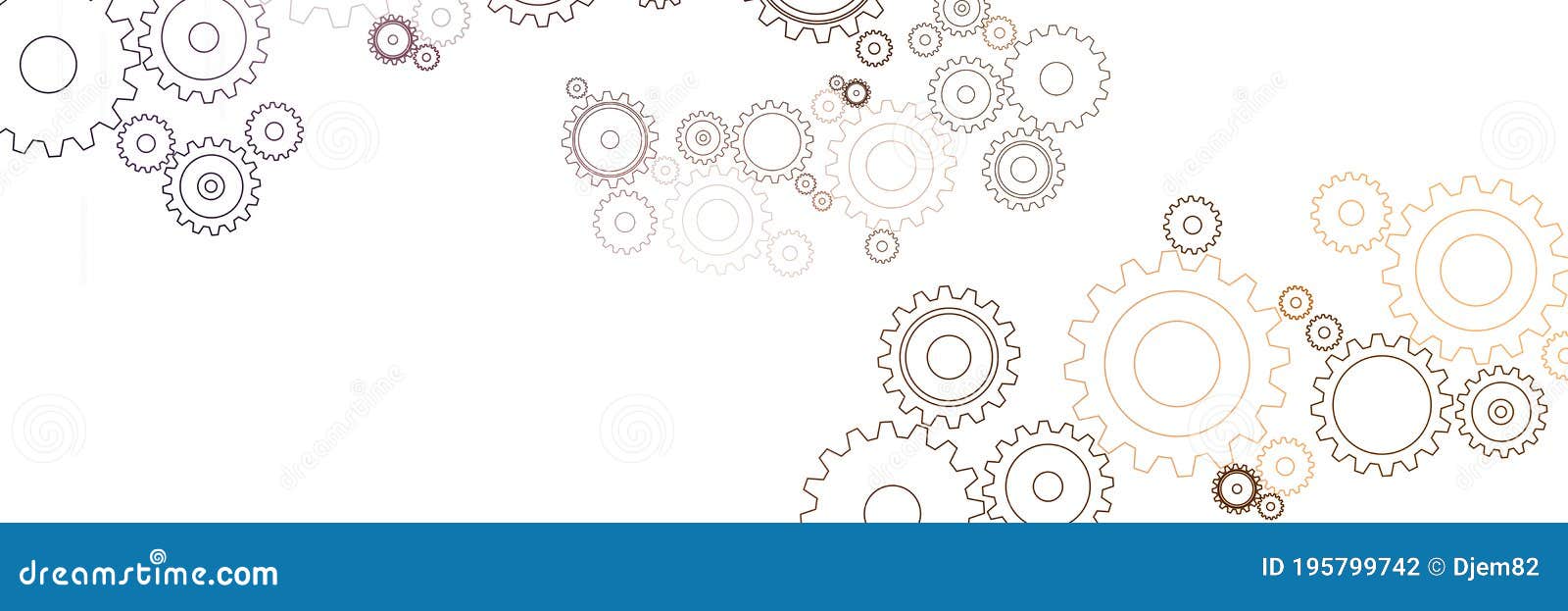 Large Cog Wheels on the Headline Background Stock Illustration ...