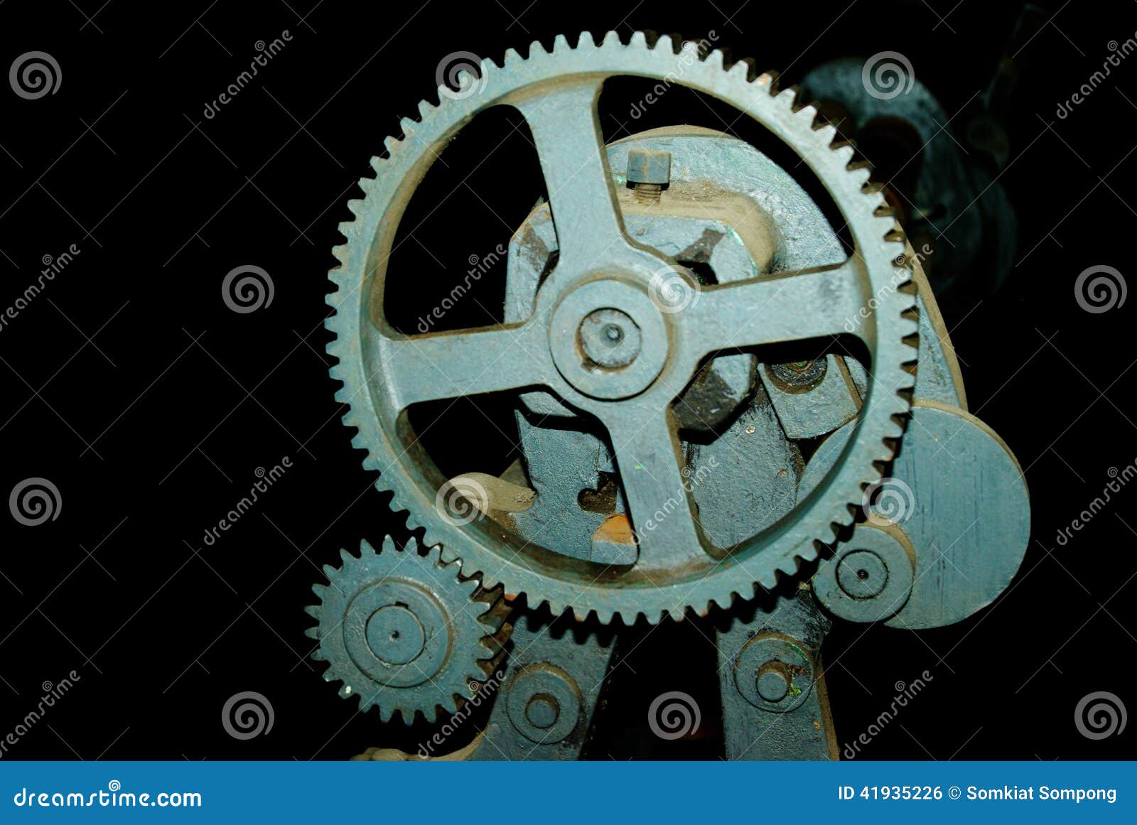 Large Cog Wheels in the Motor. Stock Photo - Image of manufacturing ...