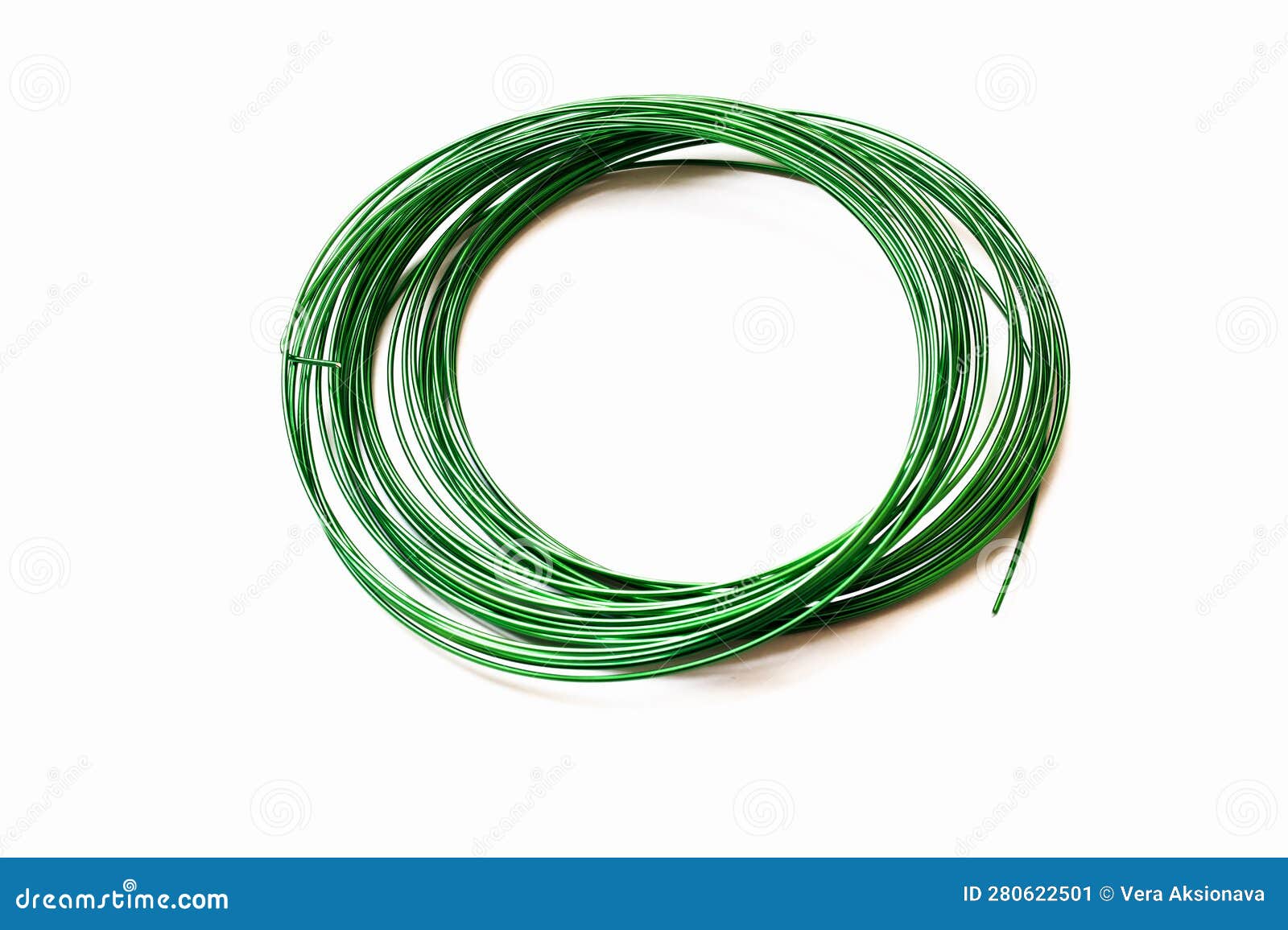 Large Coil of Wire on the Table Stock Image - Image of steel, coil ...