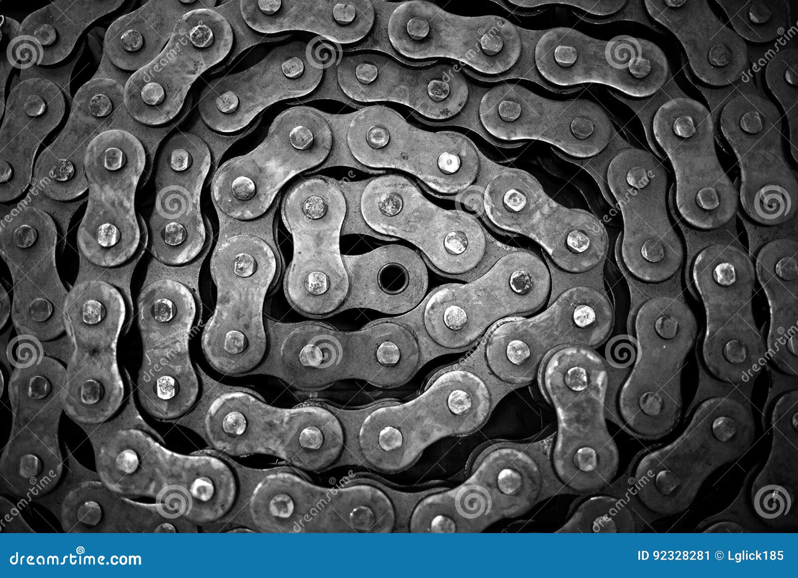 Large coiled chain stock image. Image of black, machinery - 92328281