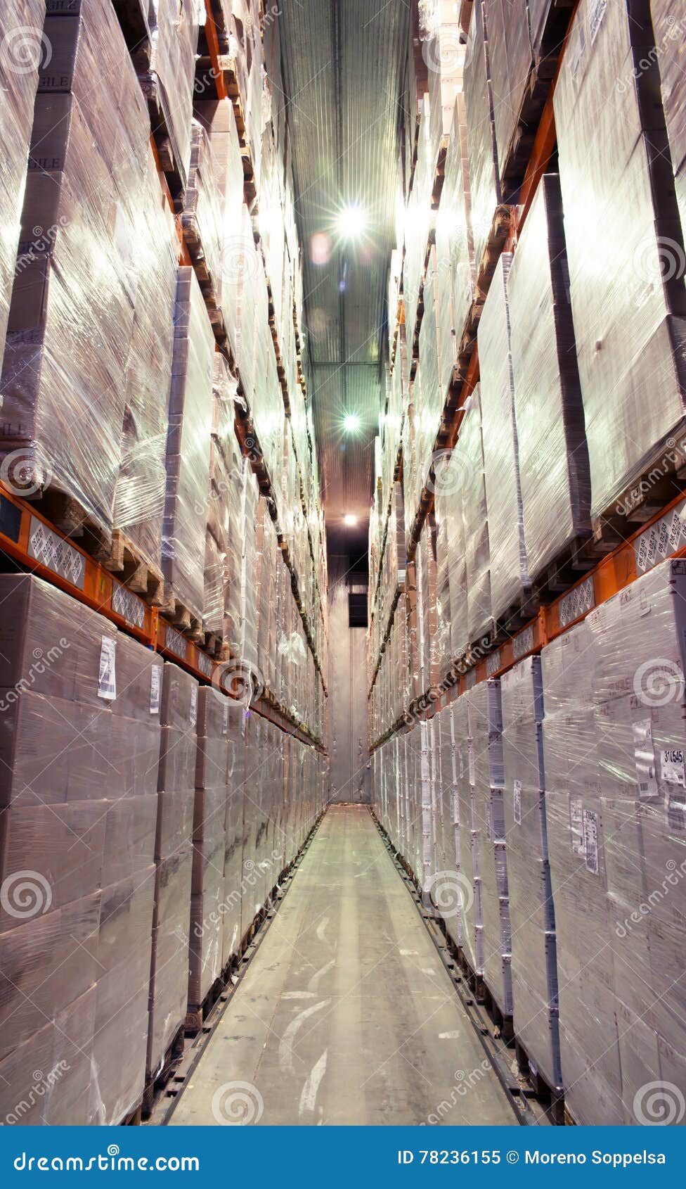 Large cold warehouse stock image. Image of logistic, structure - 78236155