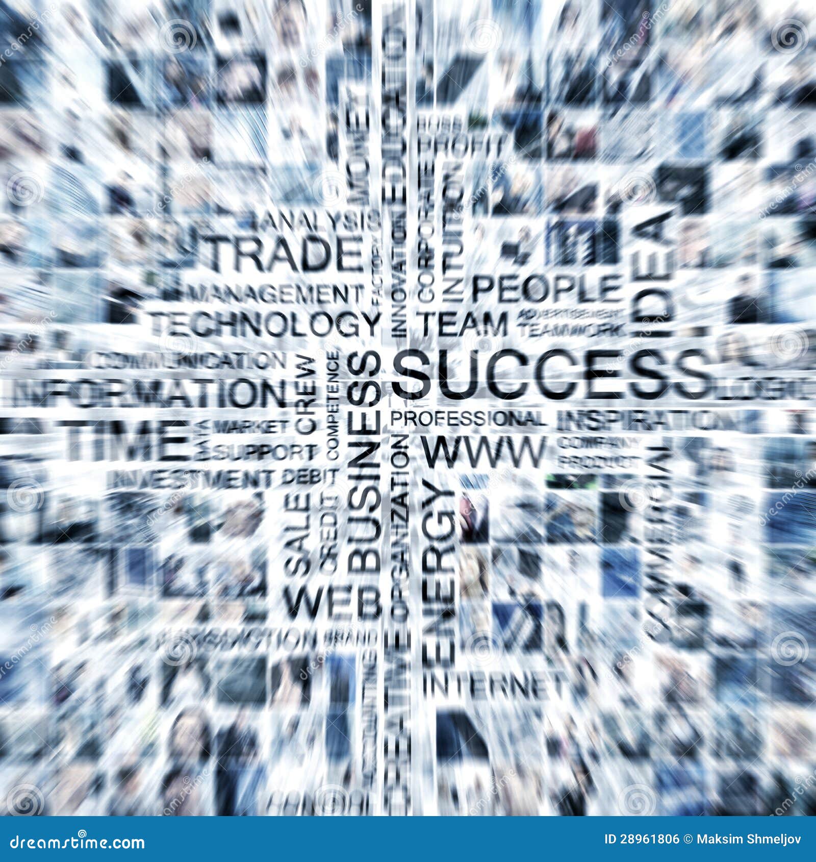 A Large Collage of Different Business Theme Images Stock Photo - Image ...