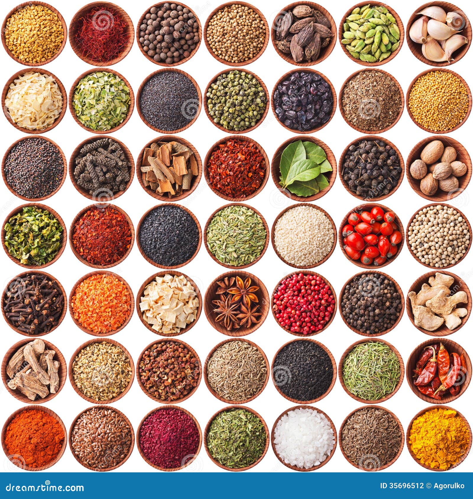 Large Collection of Different Spices and Herbs Stock Photo - Image of ...