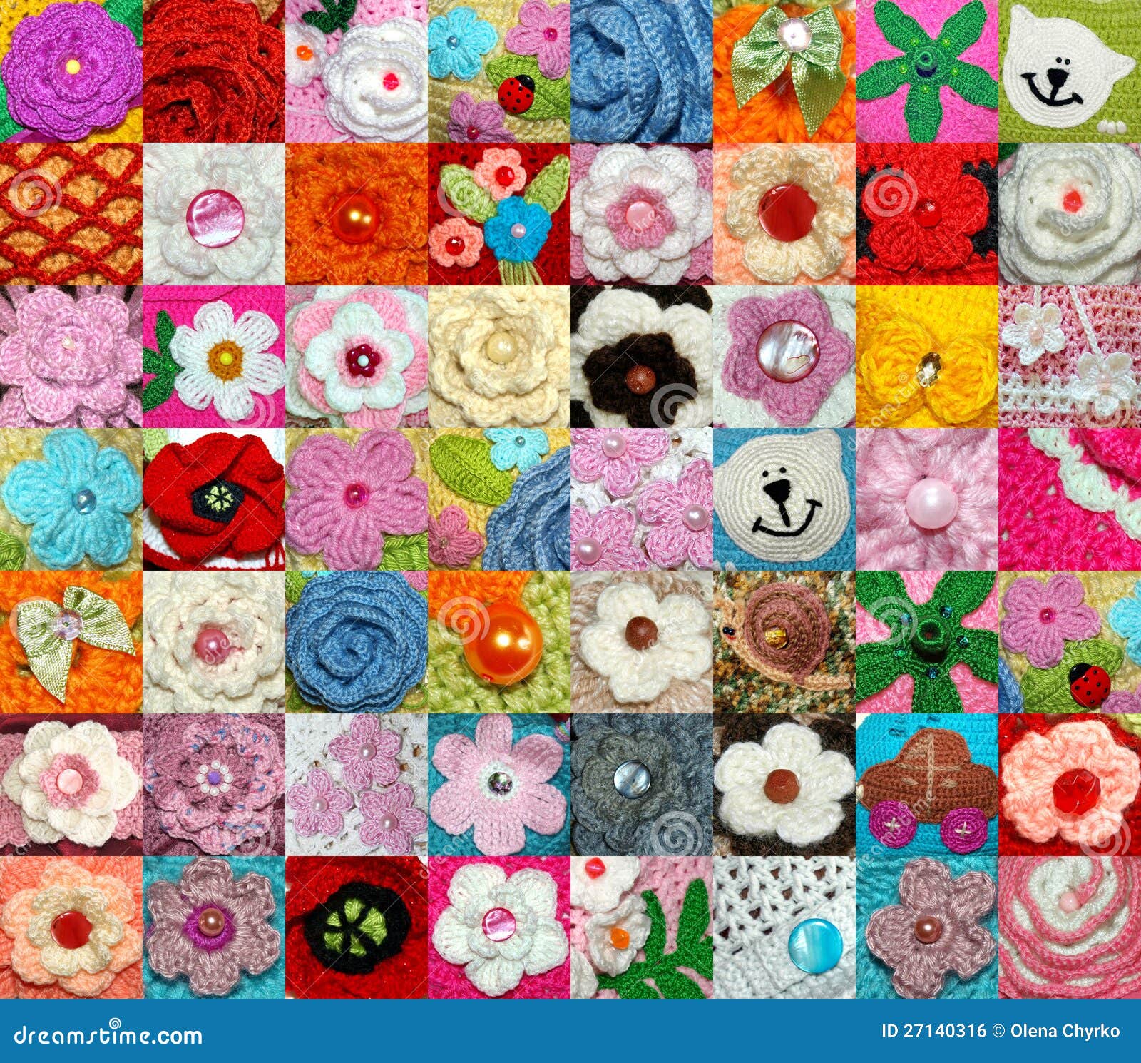 A Large Collection of Hand-knitted Items Stock Photo - Image of ...