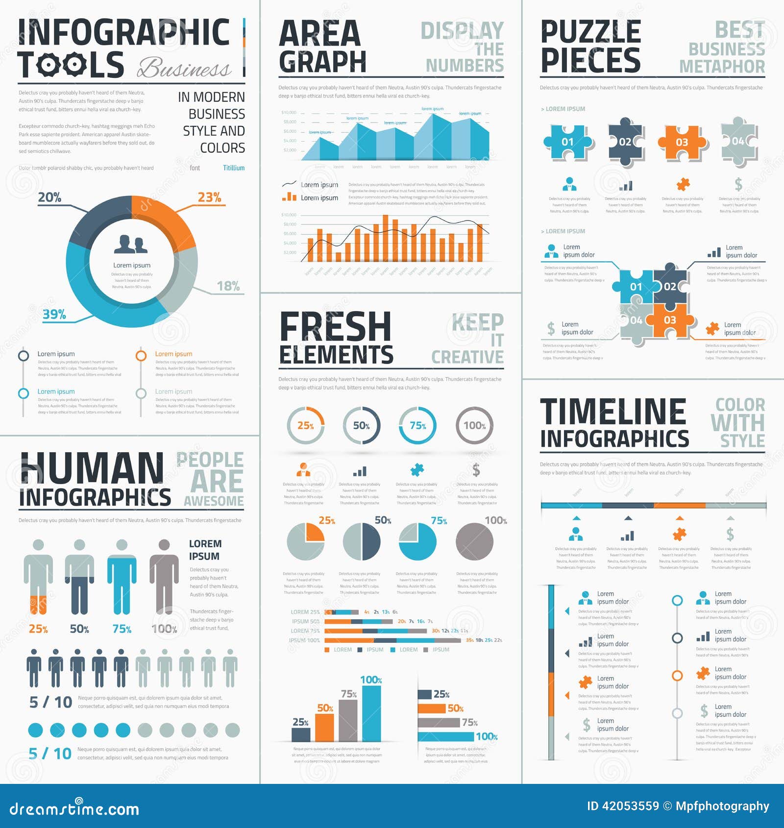 Large Collection of Infographic Vector Templates Stock Illustration ...