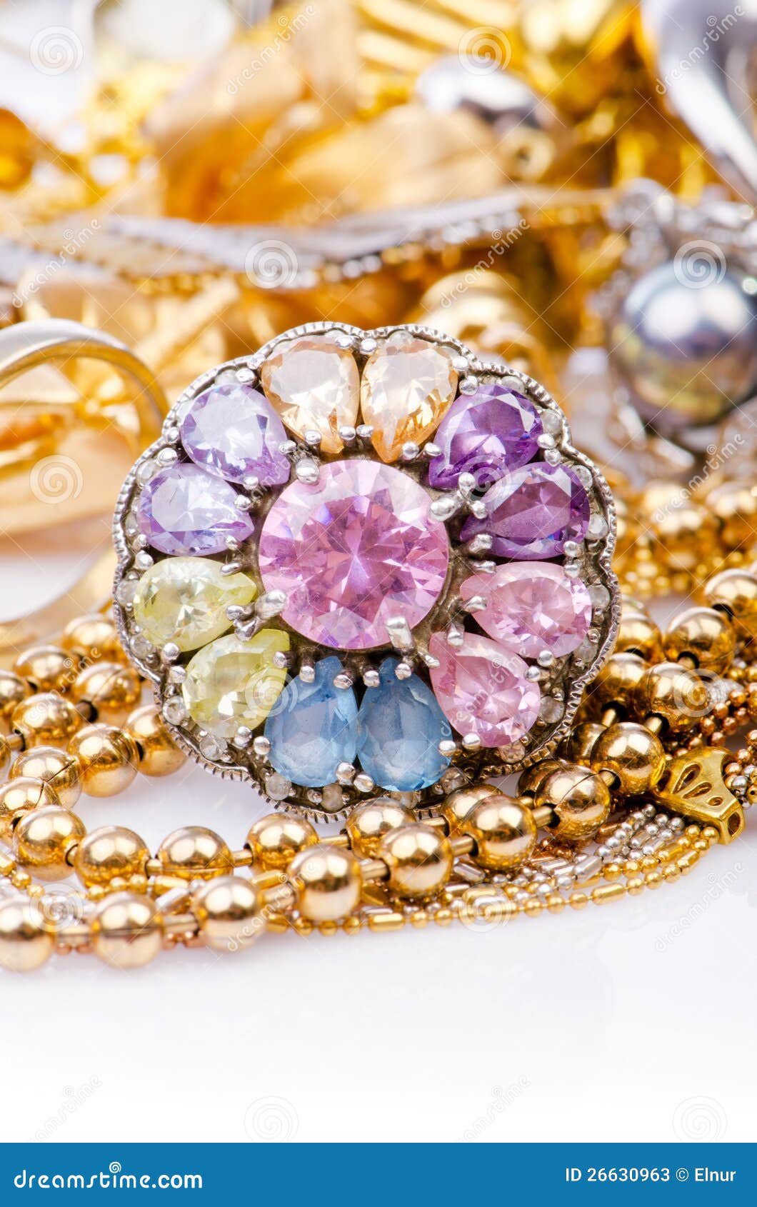 Large Collection of Jewellery Stock Image - Image of chains, macro ...