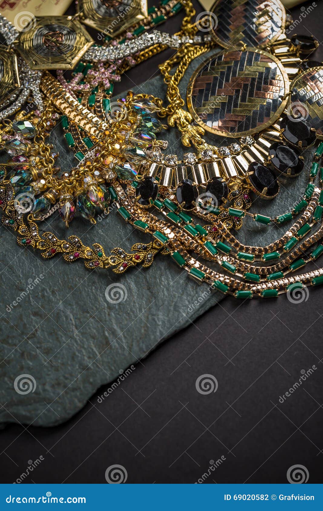 Large Collection of Jewellery Stock Photo - Image of metal, elegance ...
