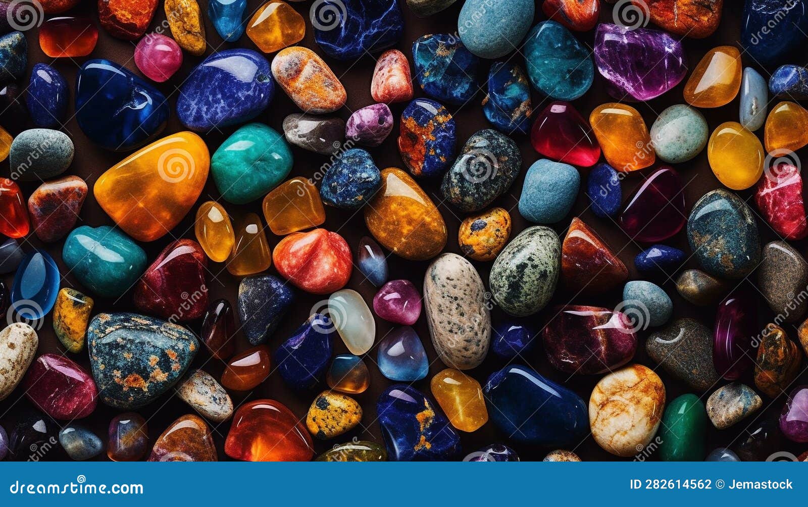 A Large Collection of Multi Colored Precious Gems in Nature Generated ...