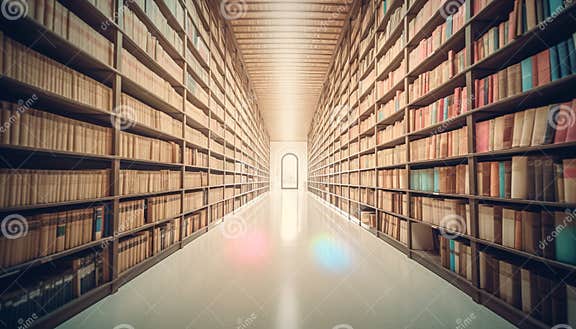 A Large Collection of Old Textbooks in a Dim Library Generated by AI ... A Large Collection of Old Textbooks in a Dim Library Generated by AI ...