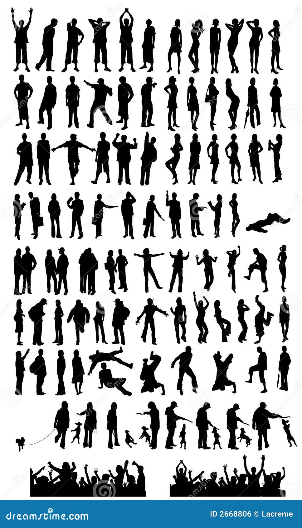 Large Collection of Silhouette Stock Vector - Illustration of pose ...