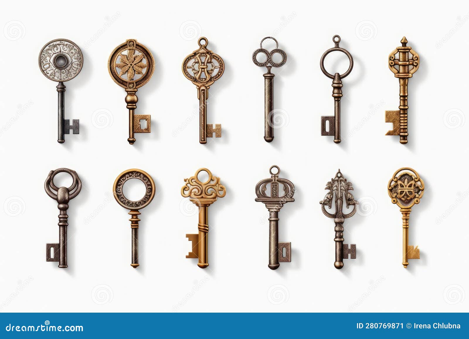 Keys Different Shapes. Set Of Vector Illustrations. | CartoonDealer.com ...