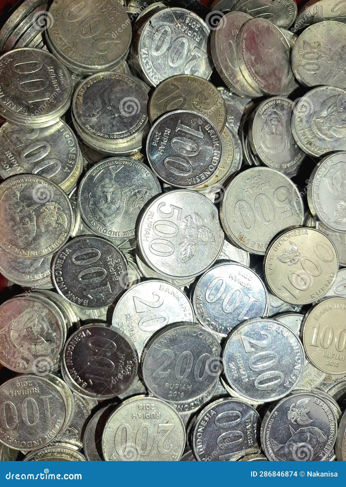 A Large Collection of Silver Coins Stock Photo - Image of coin ...