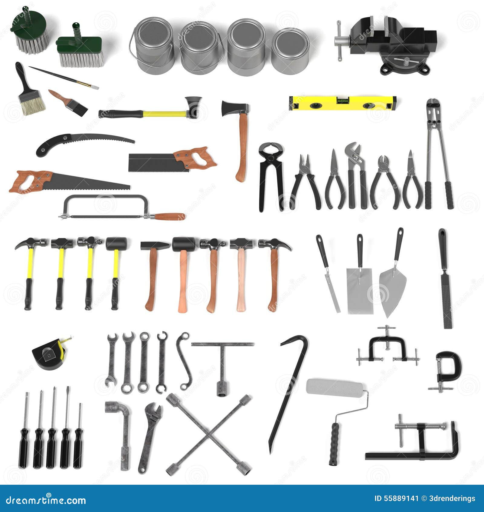 Large collection of tools stock illustration. Illustration of graphics ...