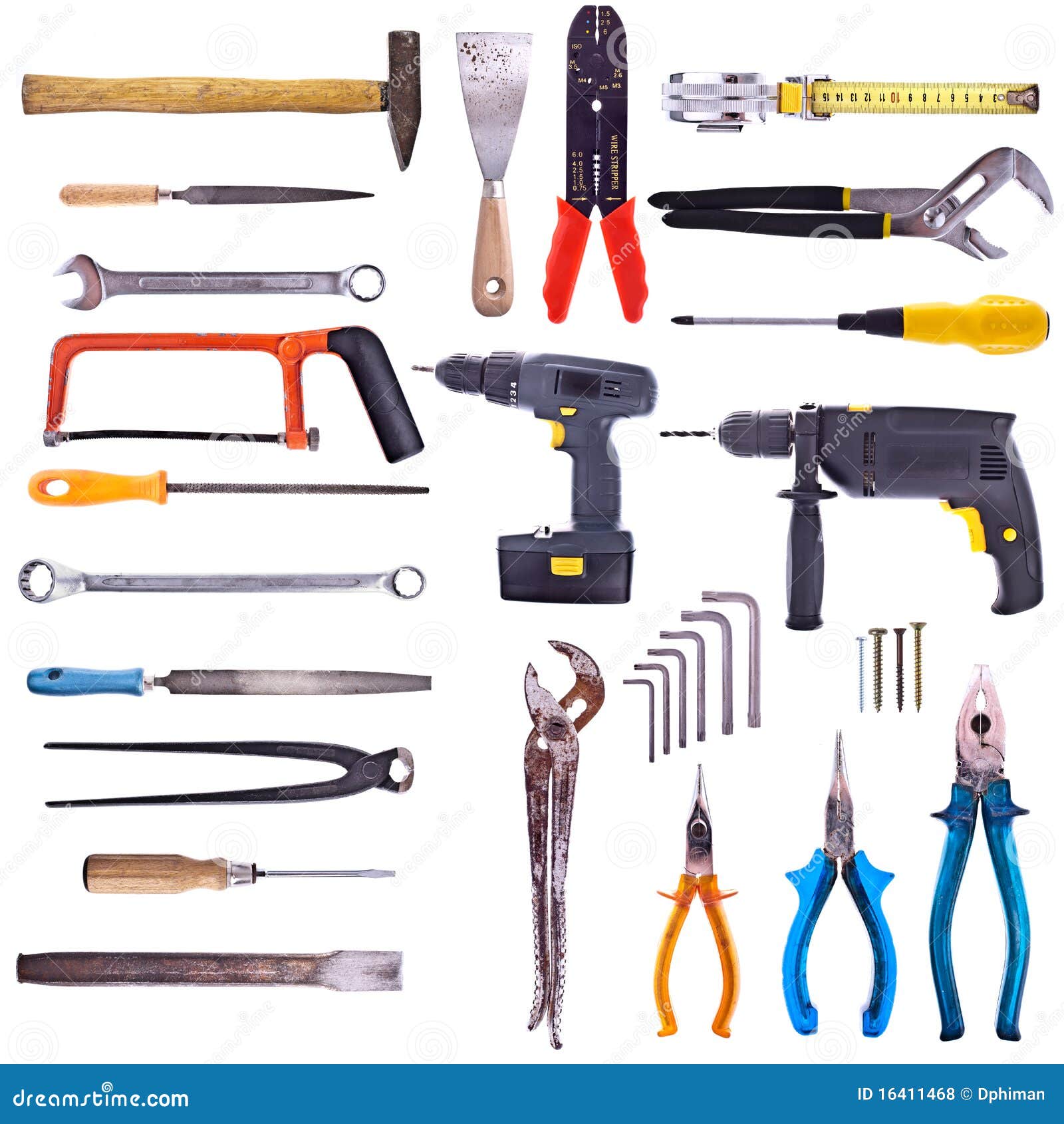 Large Collection of Used Tools Stock Photo - Image of industry, machine ...