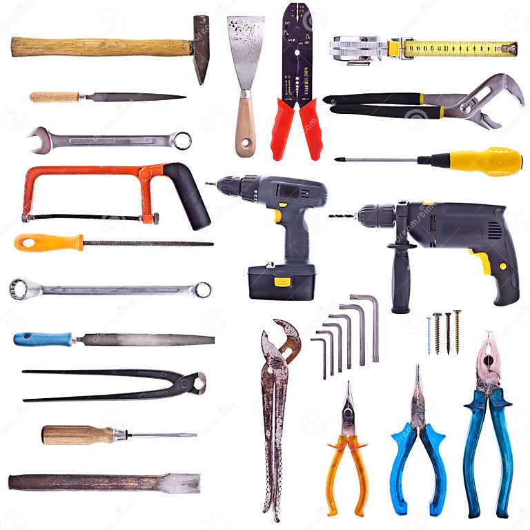 Large Collection of Used Tools Stock Photo - Image of industry, machine ...