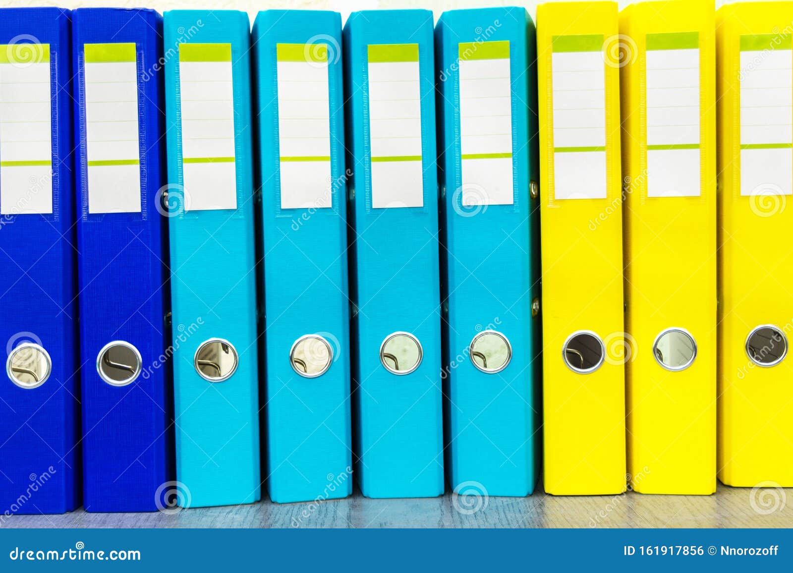 Large Color Folders for Documents on the Table in Office, Copy Space ...