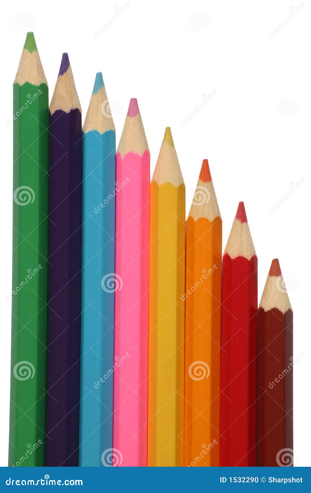 Large color pencils stock photo. Image of pencils, green - 1532290