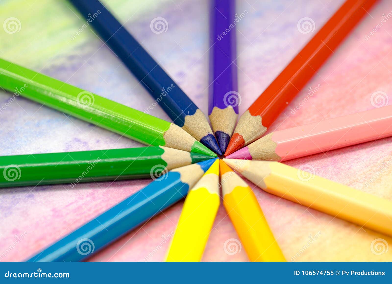 Large Colored Pencils Close-up Stock Image - Image of education, close ...