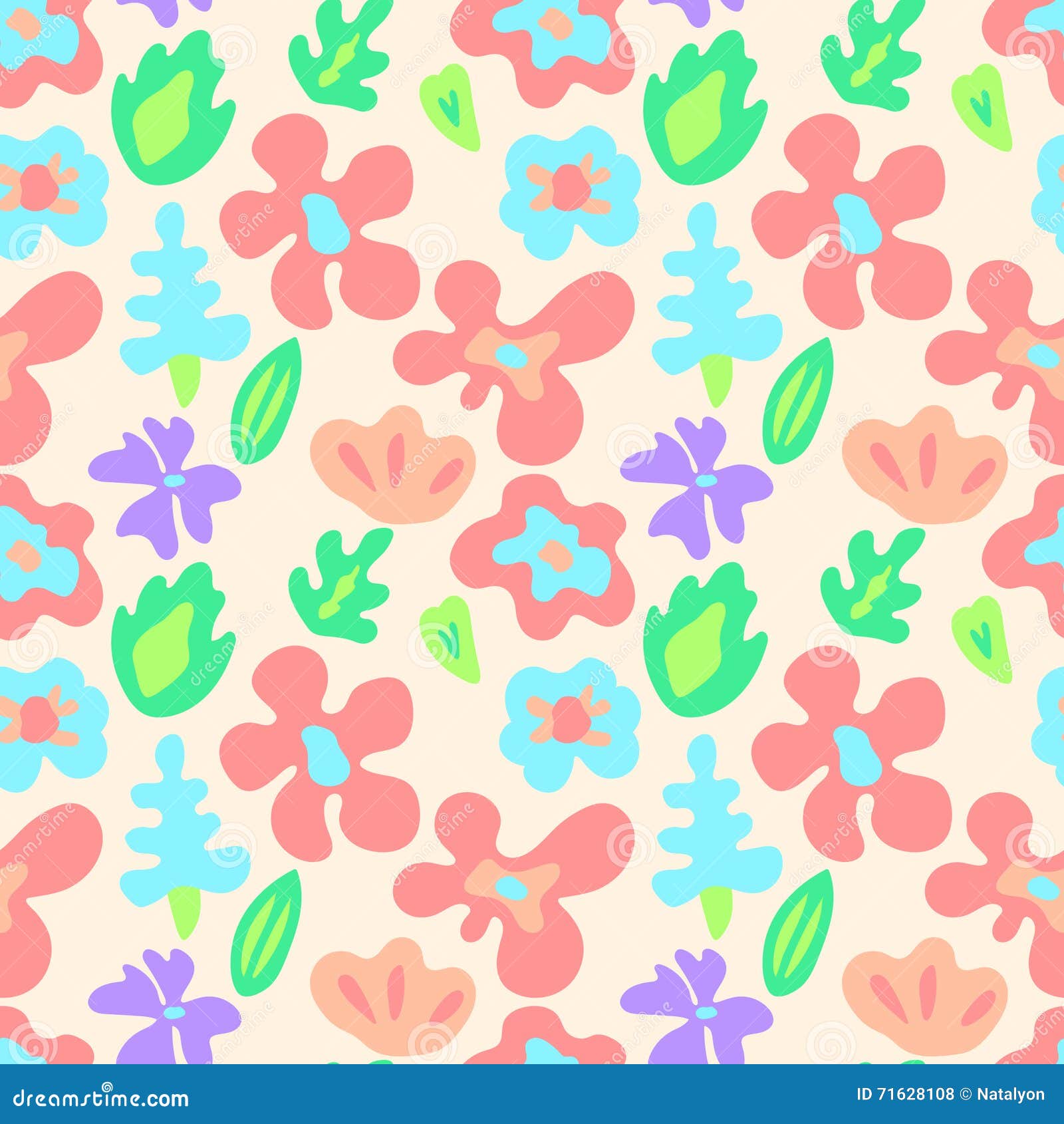 Large Colorful Flowers on Black Seamless Pattern, Vector Stock Vector ...
