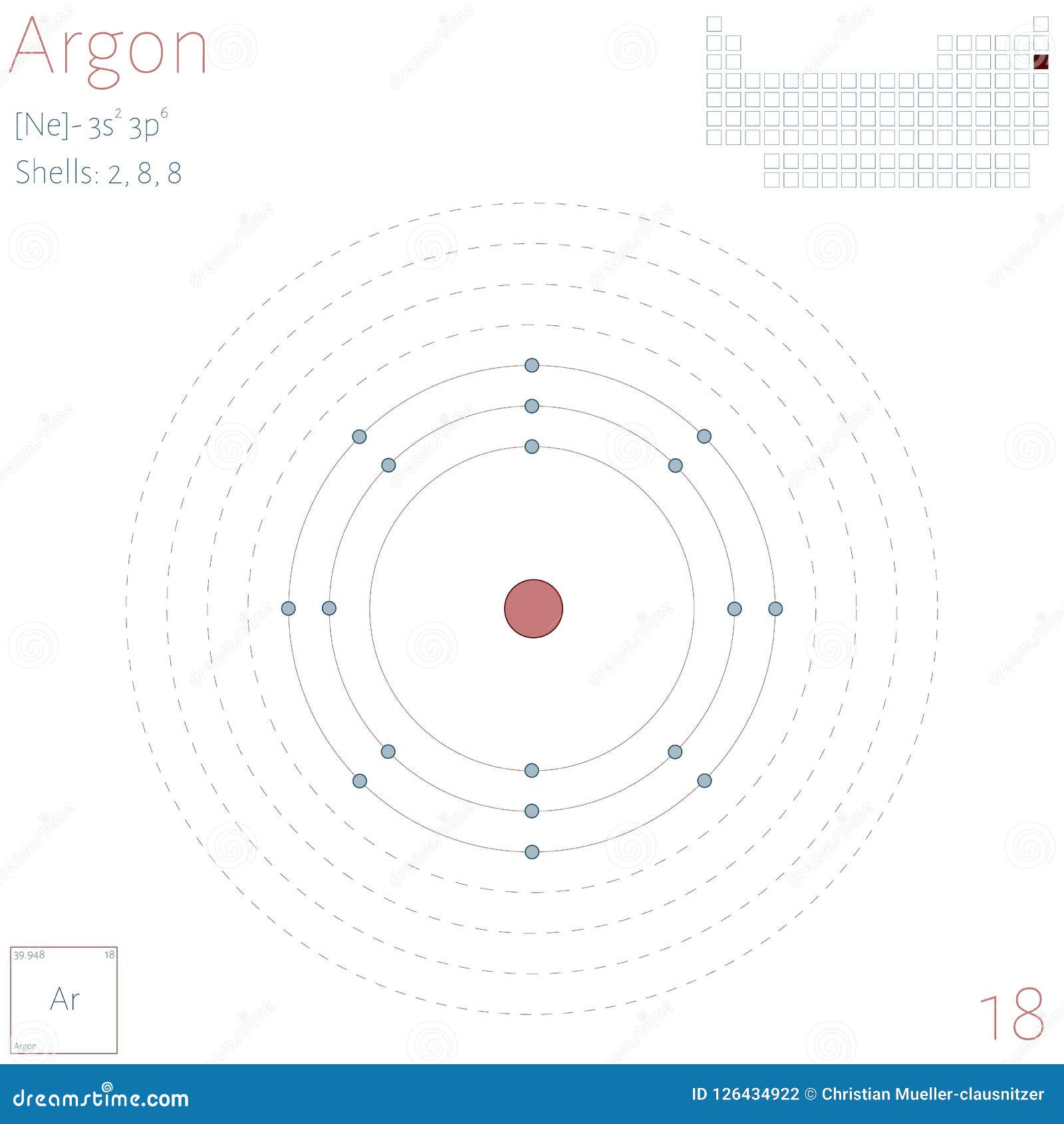 Infographic of the Element of Argon Stock Vector - Illustration of ...