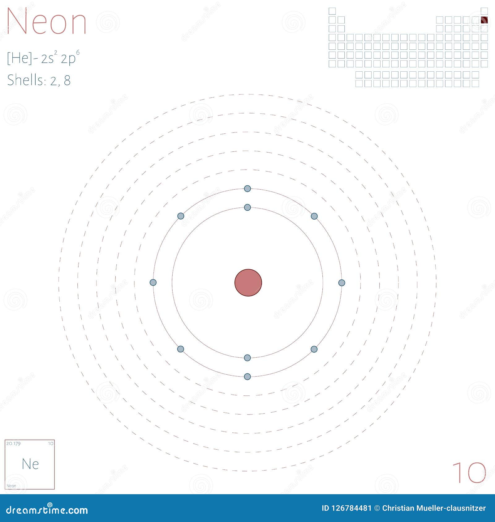 Infographic of the Element of Neon Stock Vector - Illustration of ...