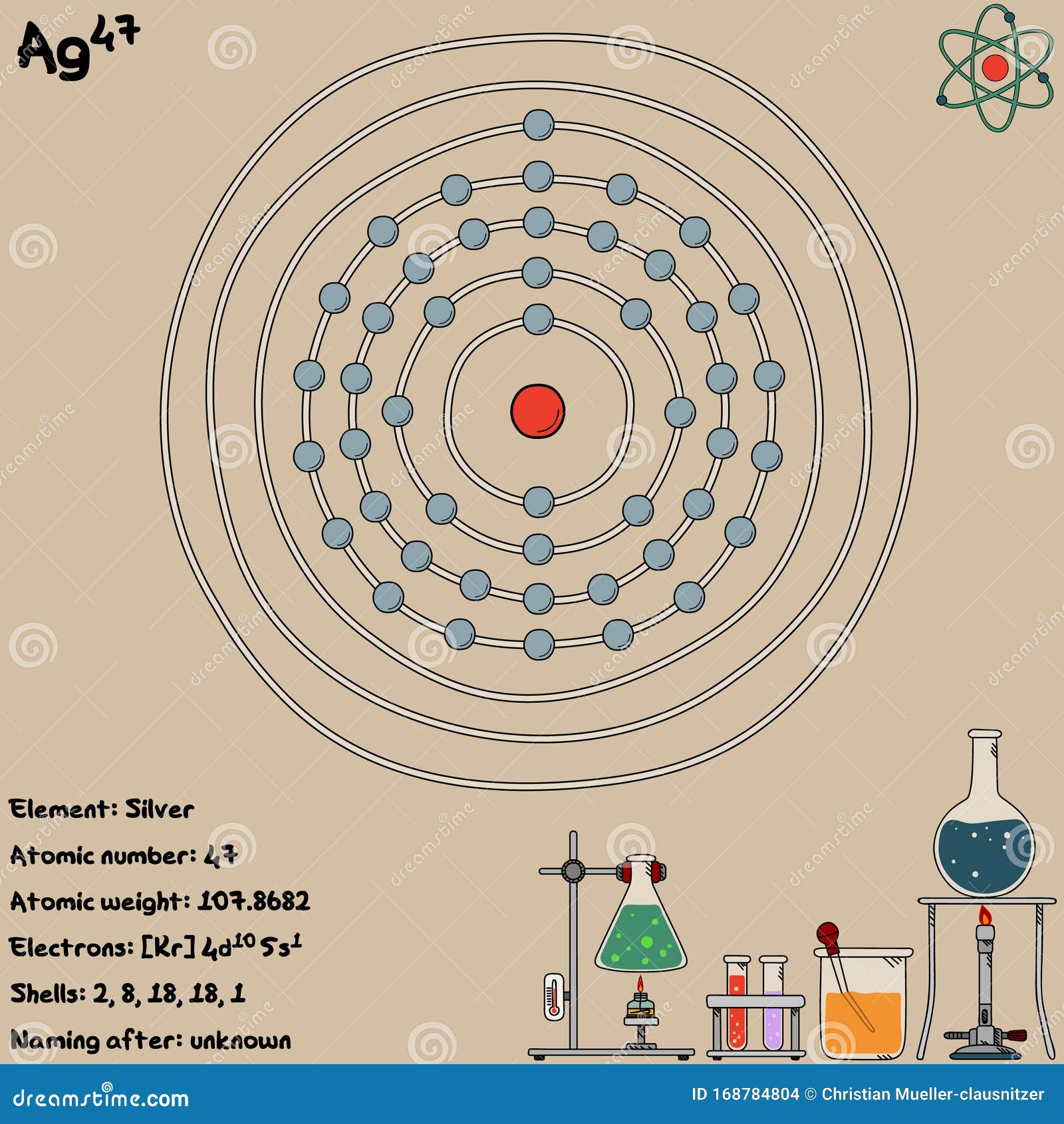Infographic of the Element of Silver Stock Vector - Illustration of ...