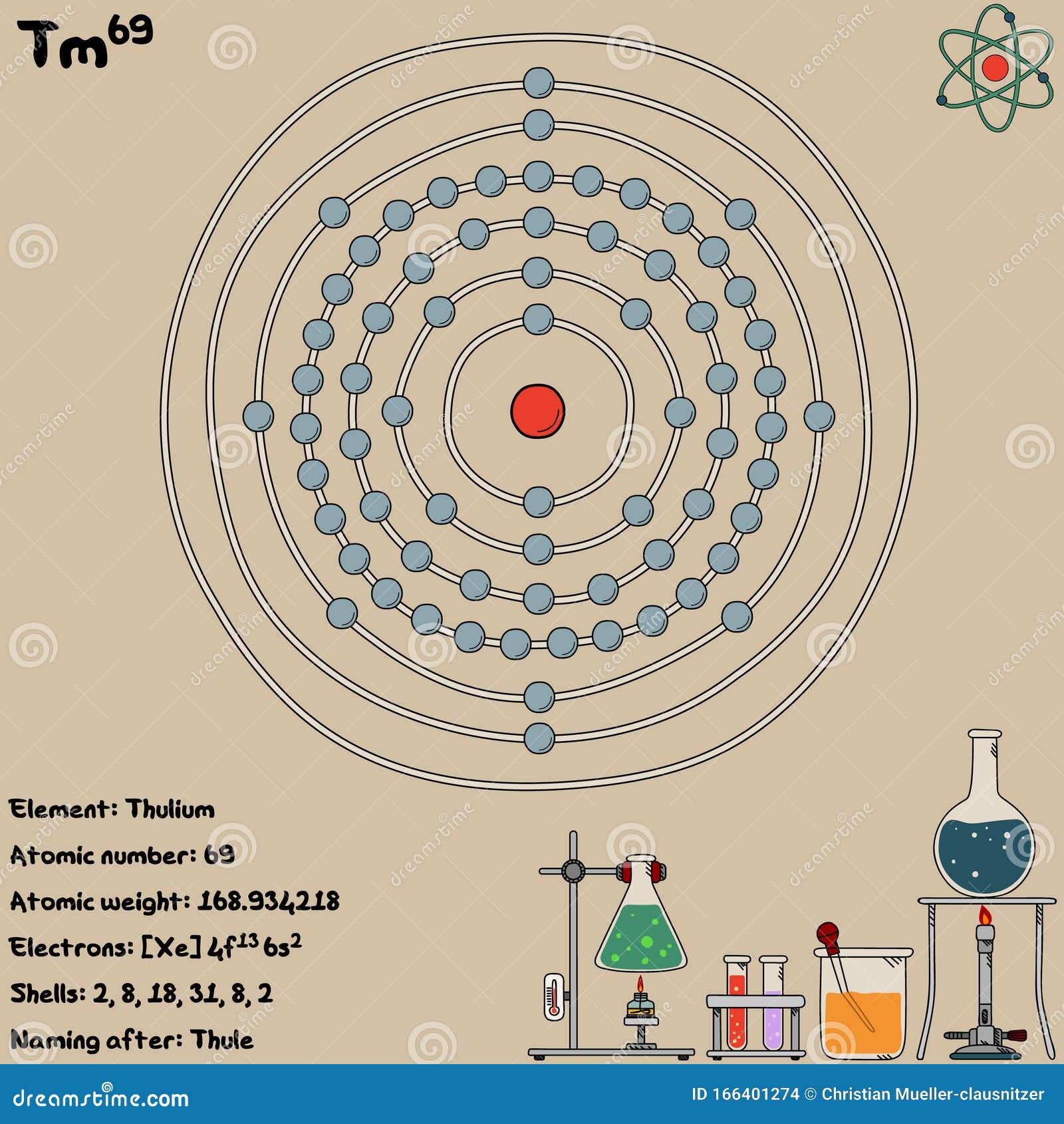 Infographic of the Element of Thulium Stock Vector - Illustration of ...