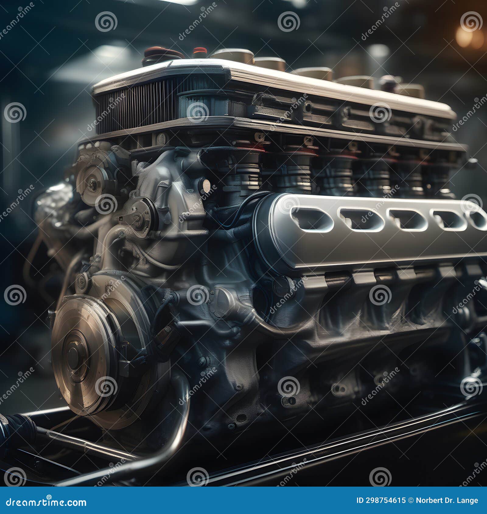 Large Combustion Engine, AI-generatet Stock Illustration - Illustration ...