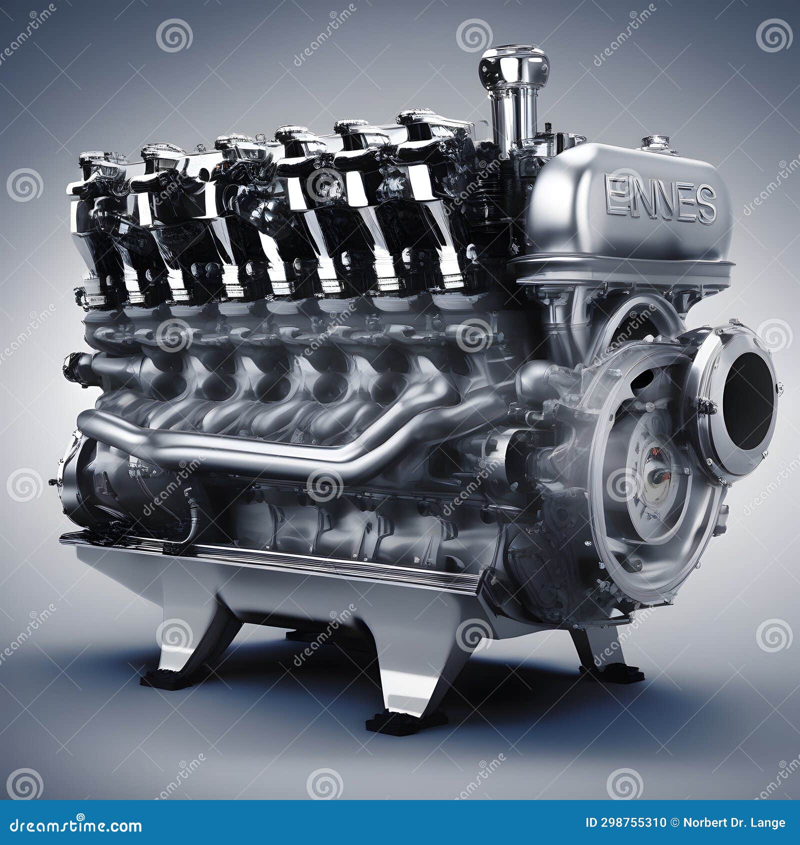 Large Combustion Engine, AI-generatet Stock Illustration - Illustration ...