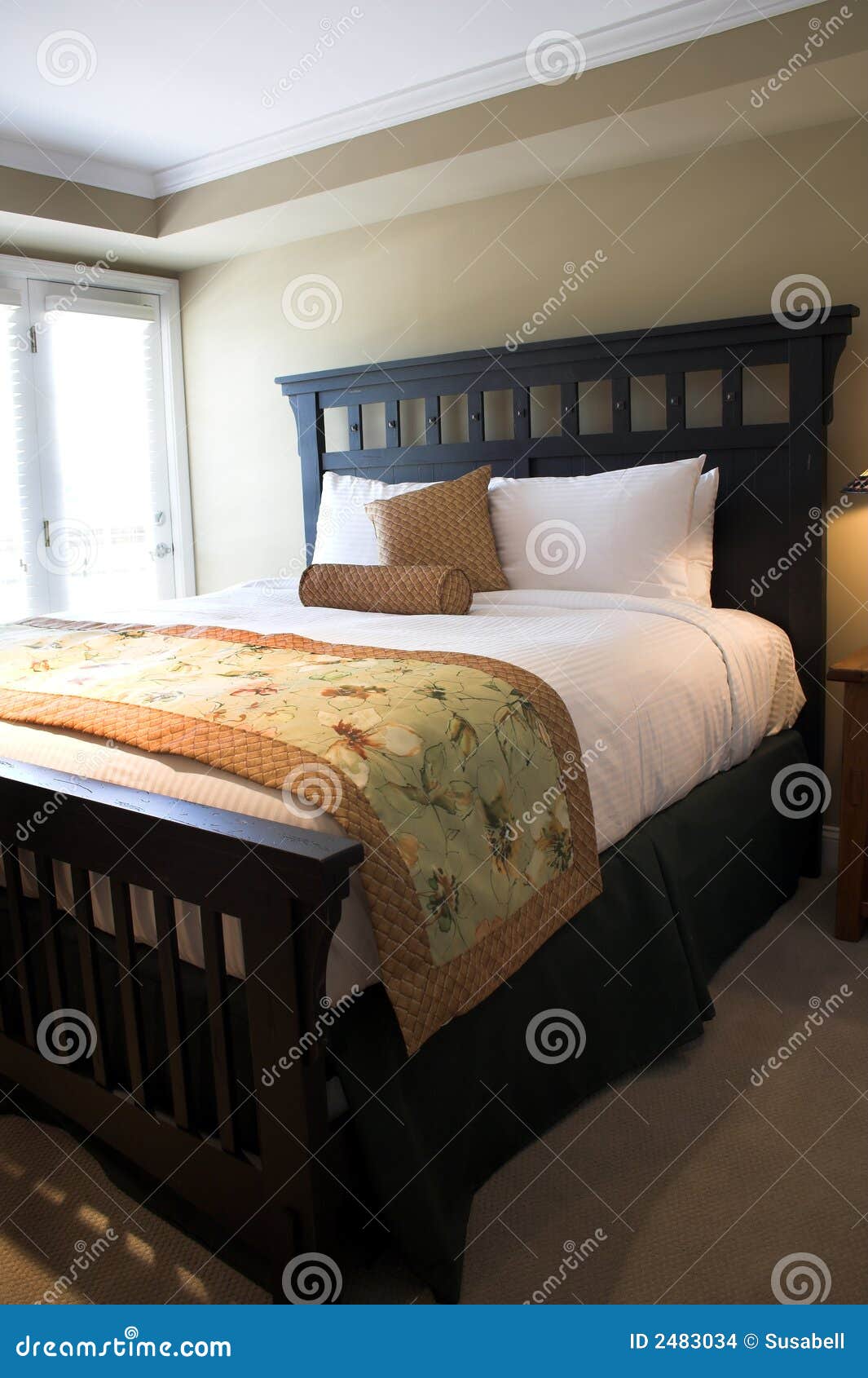 Large Comfortable Bed stock photo. Image of room, sheets - 2483034